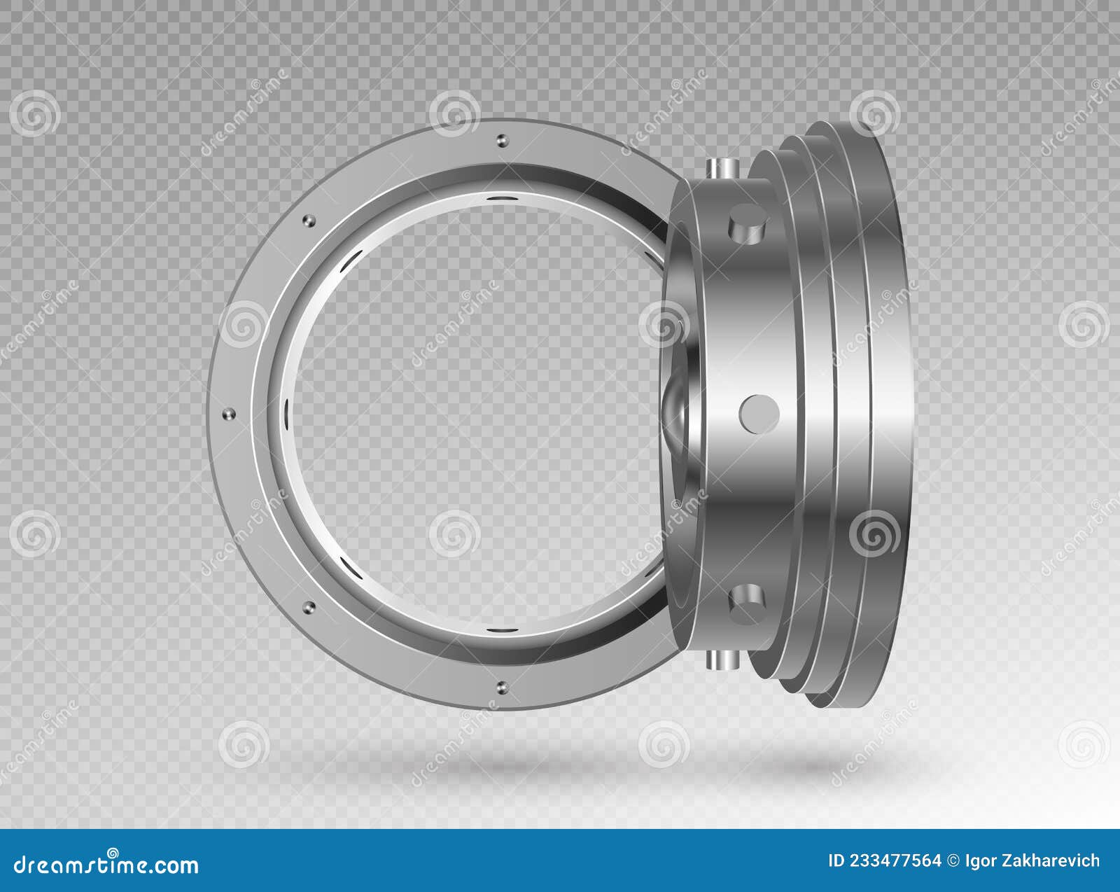 Round Open Bank Vault Door on Transparent Background Stock Illustration ...