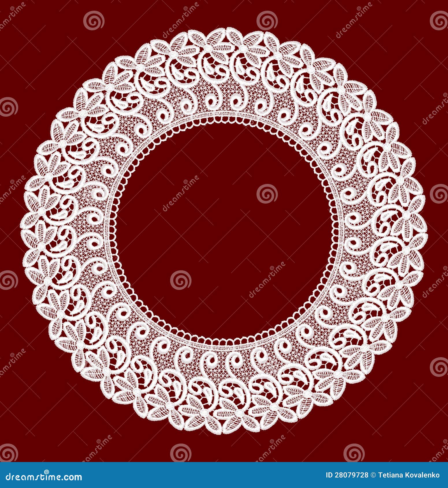 Round Openwork Lace Border. Stock Illustration - Illustration of ...