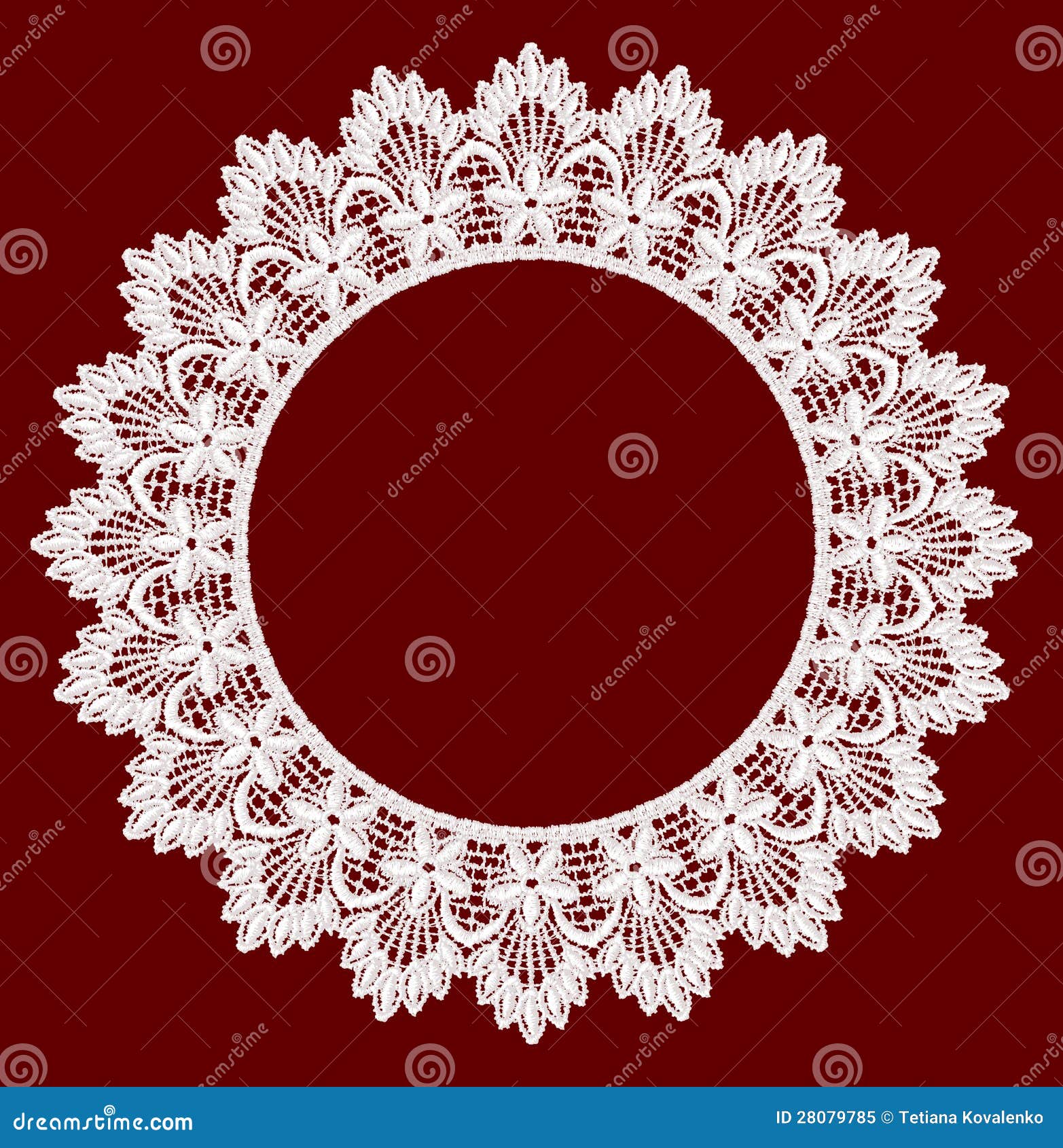 Round Openwork Lace Border. Stock Illustration - Illustration of ...