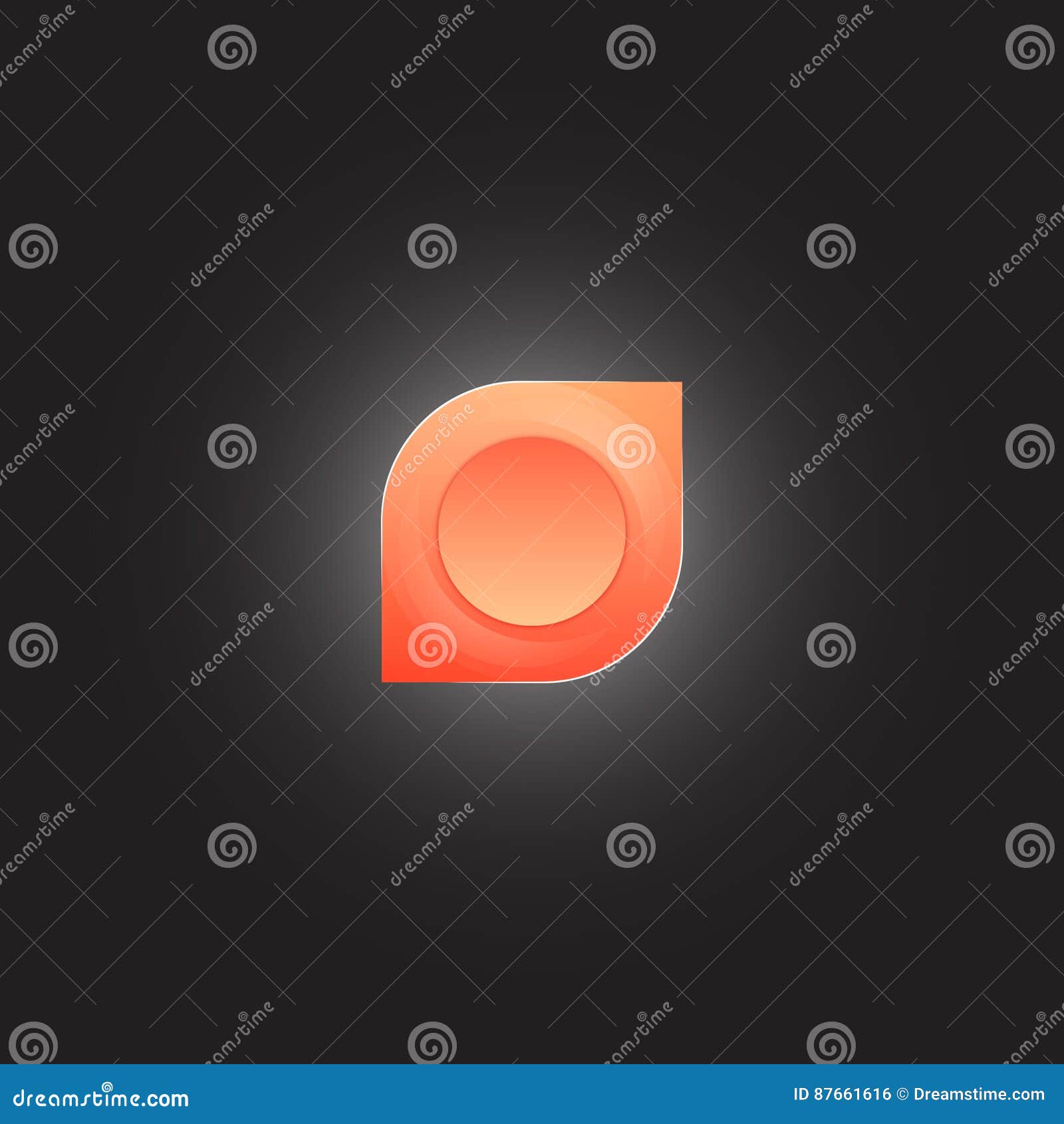 Round Orange Colorful Logo or Icon Stock Illustration - Illustration of ...