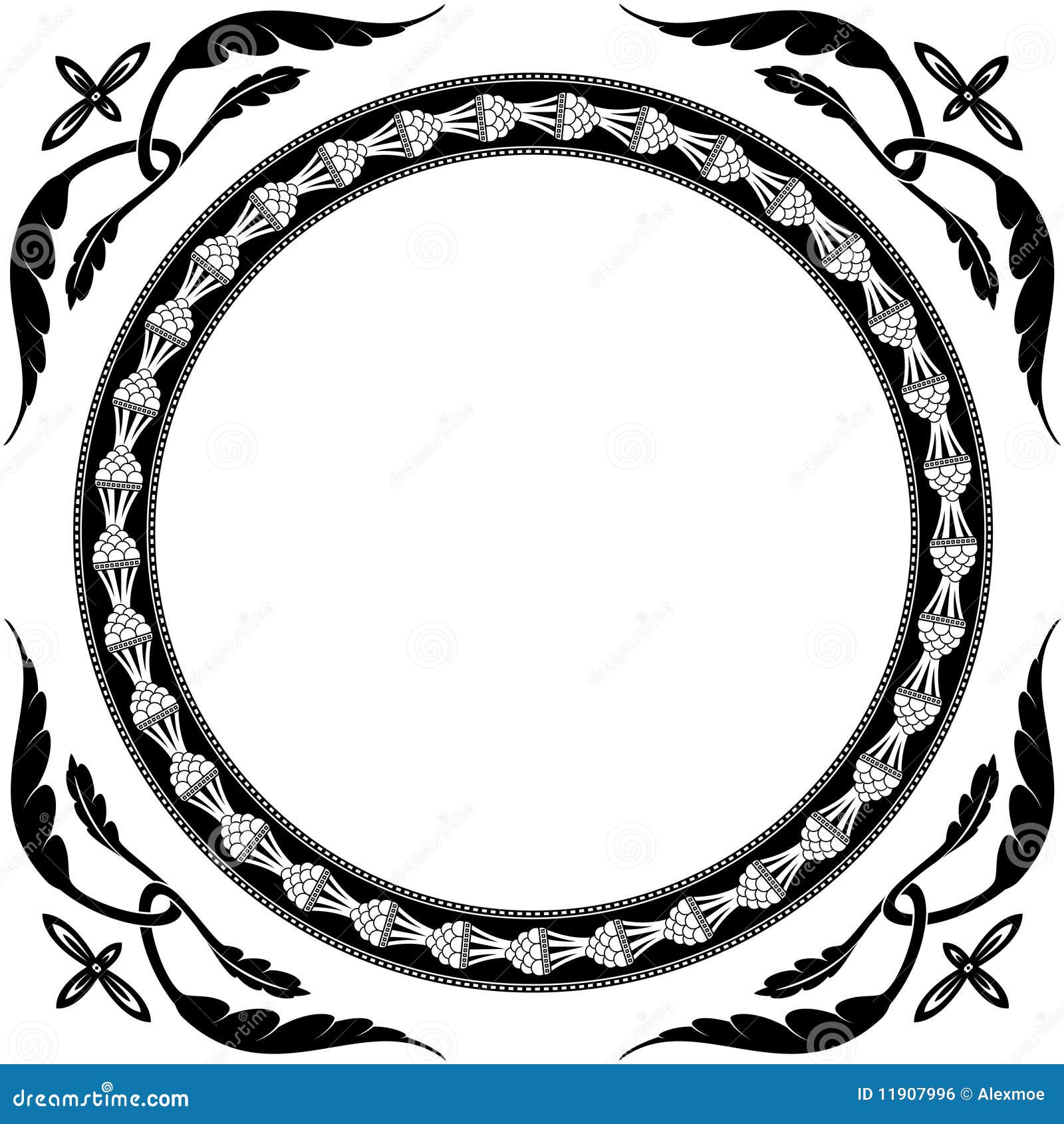 Round ornament stock vector. Illustration of modern, adornment - 11907996