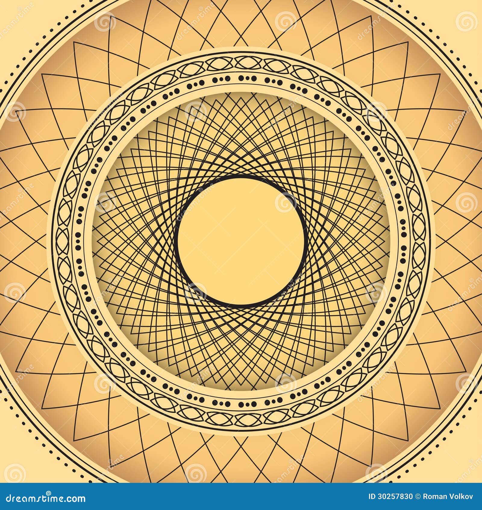 Round Ornament stock vector. Illustration of graphic - 30257830