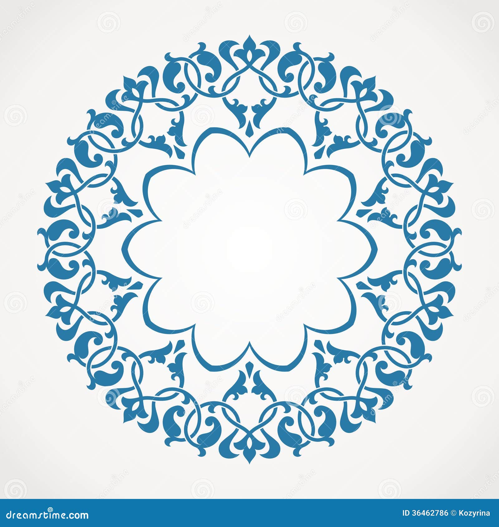 Round Ornament Pattern. stock vector. Illustration of banner - 36462786