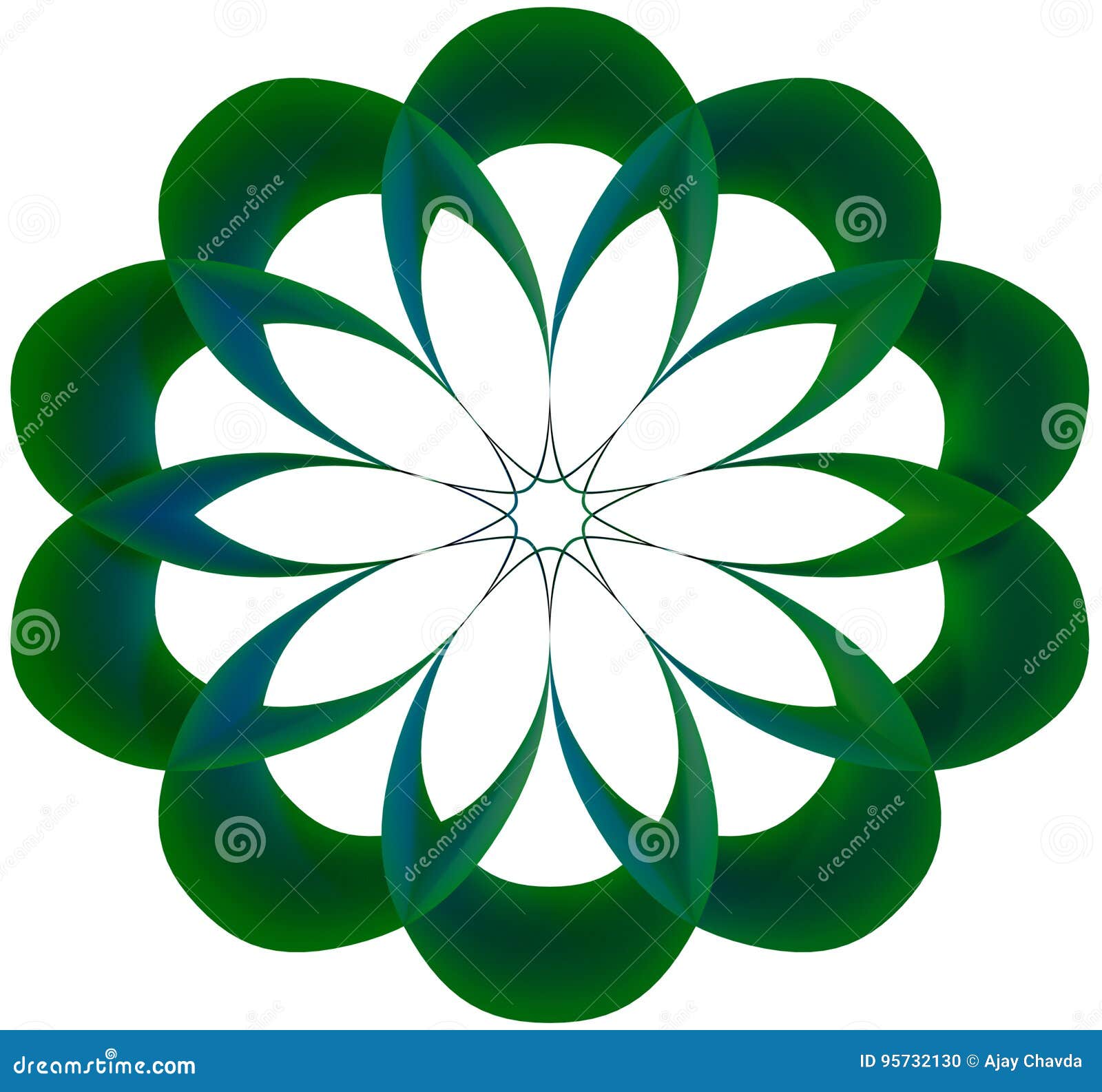 Green & Light Blue Round Vector Stock Illustration - Illustration of ...