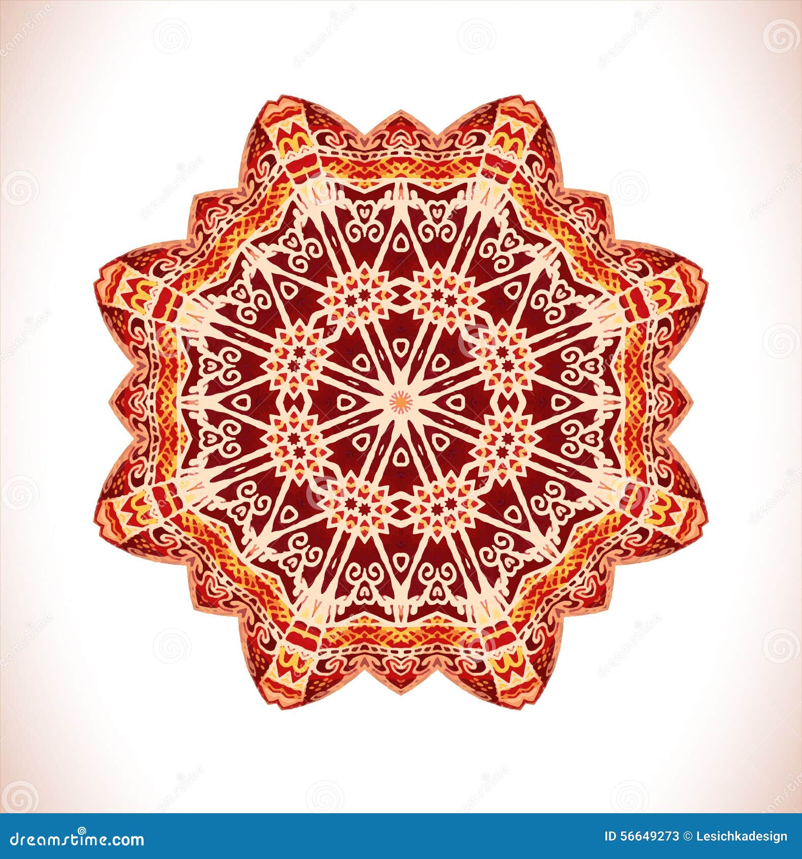 Round Ornament Pattern stock vector. Illustration of decoration - 56649273