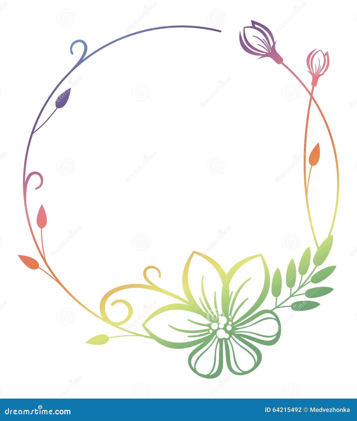 Round ornamental frame stock illustration. Illustration of corner ...