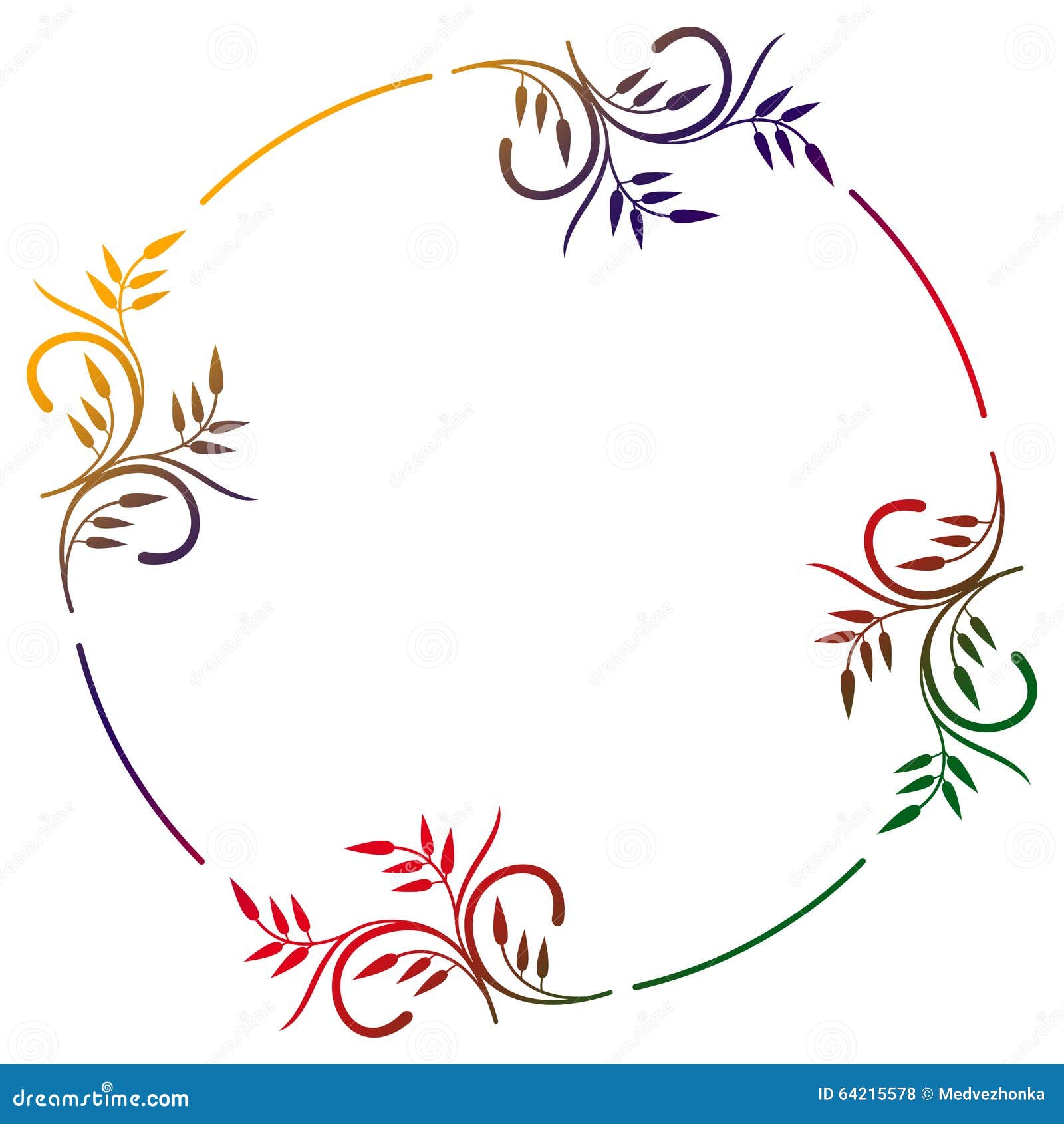Round ornamental frame stock illustration. Illustration of contour ...