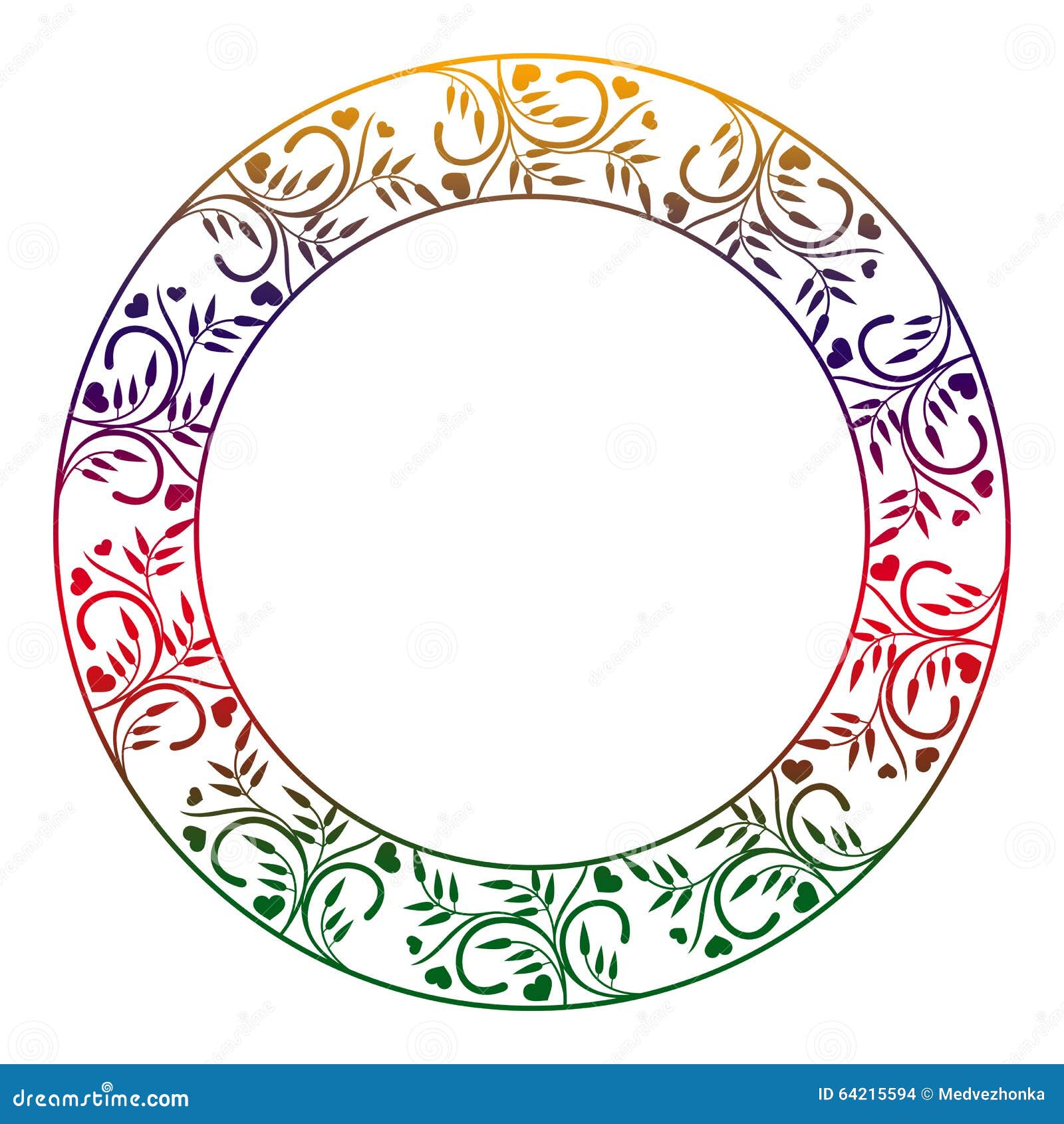 Round ornamental frame stock illustration. Illustration of decorative ...