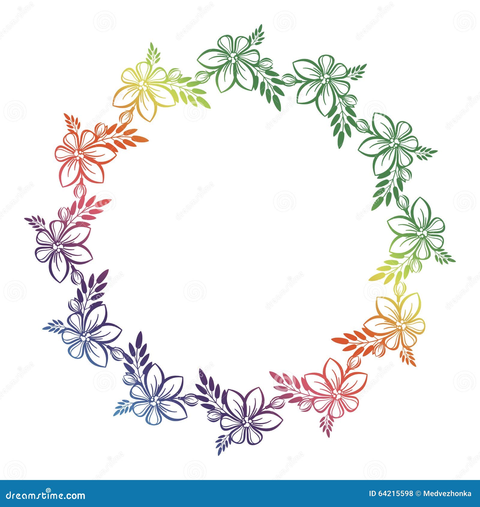 Round ornamental frame stock illustration. Illustration of floral ...