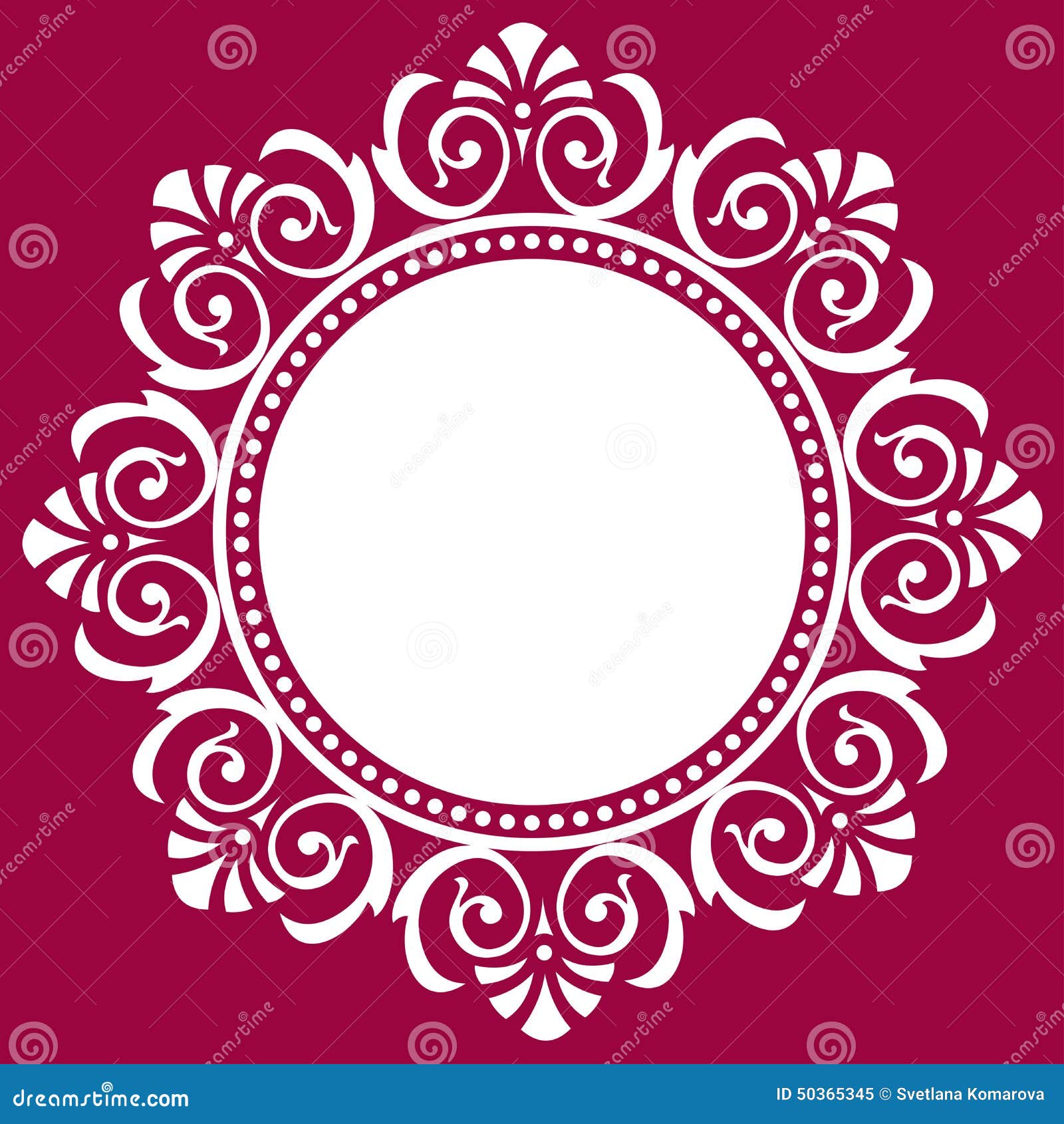 Round Ornamental Frame, Vector Illustration Stock Vector - Illustration ...