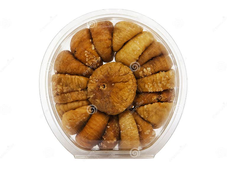 Round Package of Dried Figs Isolated on White Stock Image - Image of ...