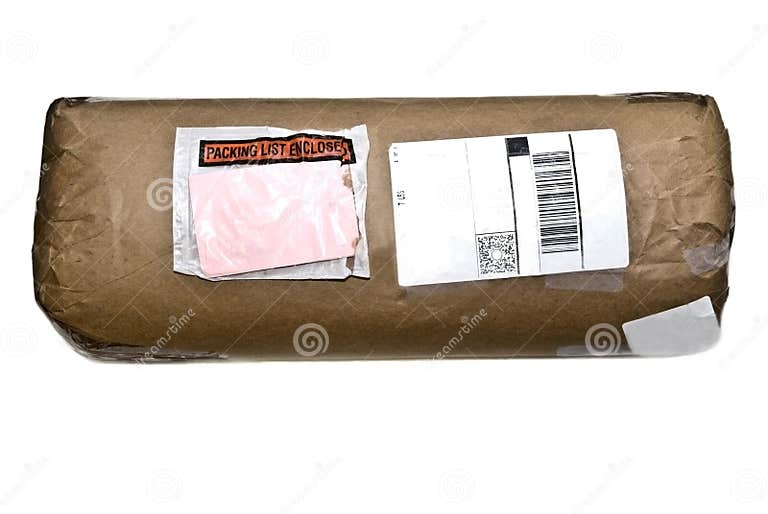 Round Package/Parcel stock image. Image of labels, shipping - 5992977