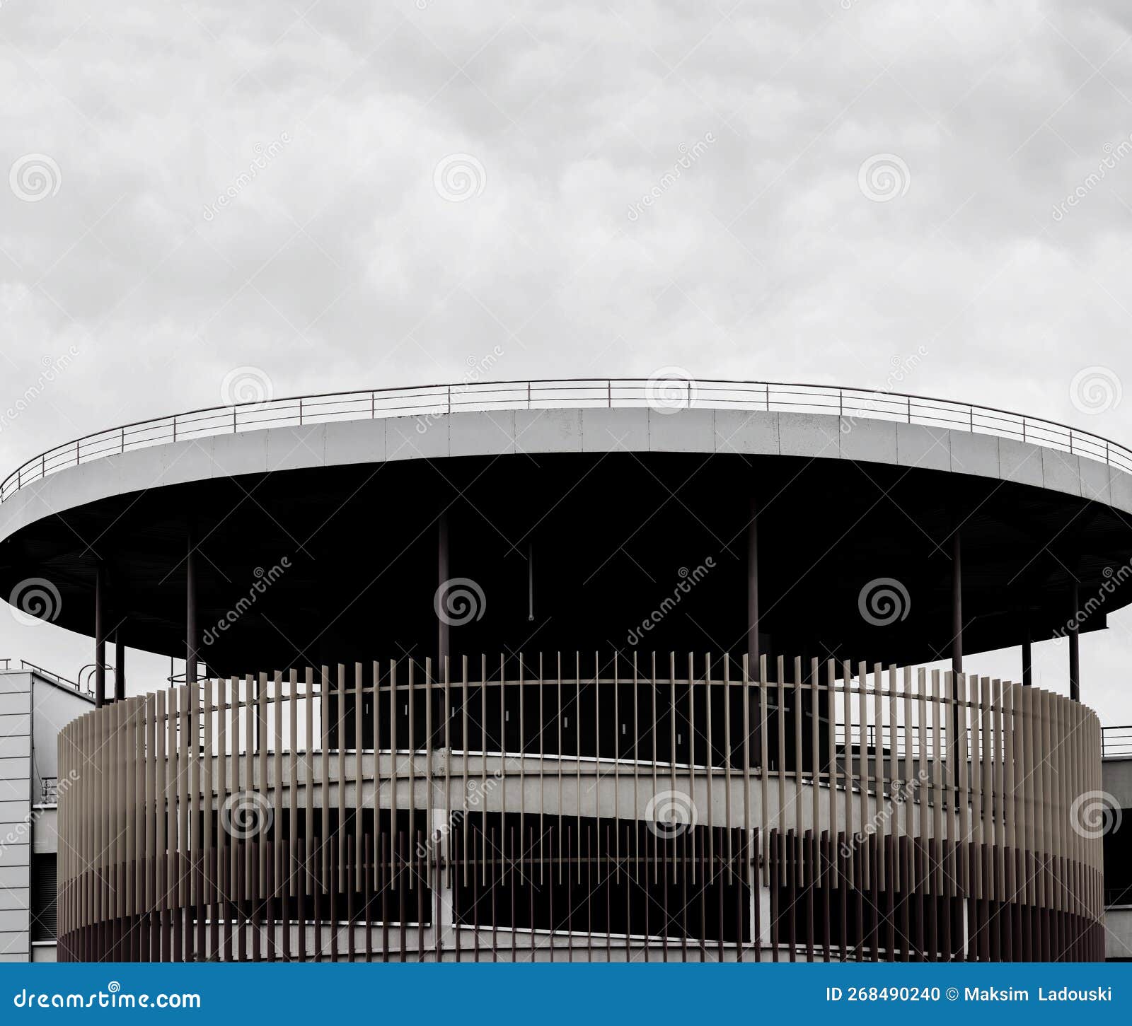 Round parking building stock photo. Image of structure - 268490240