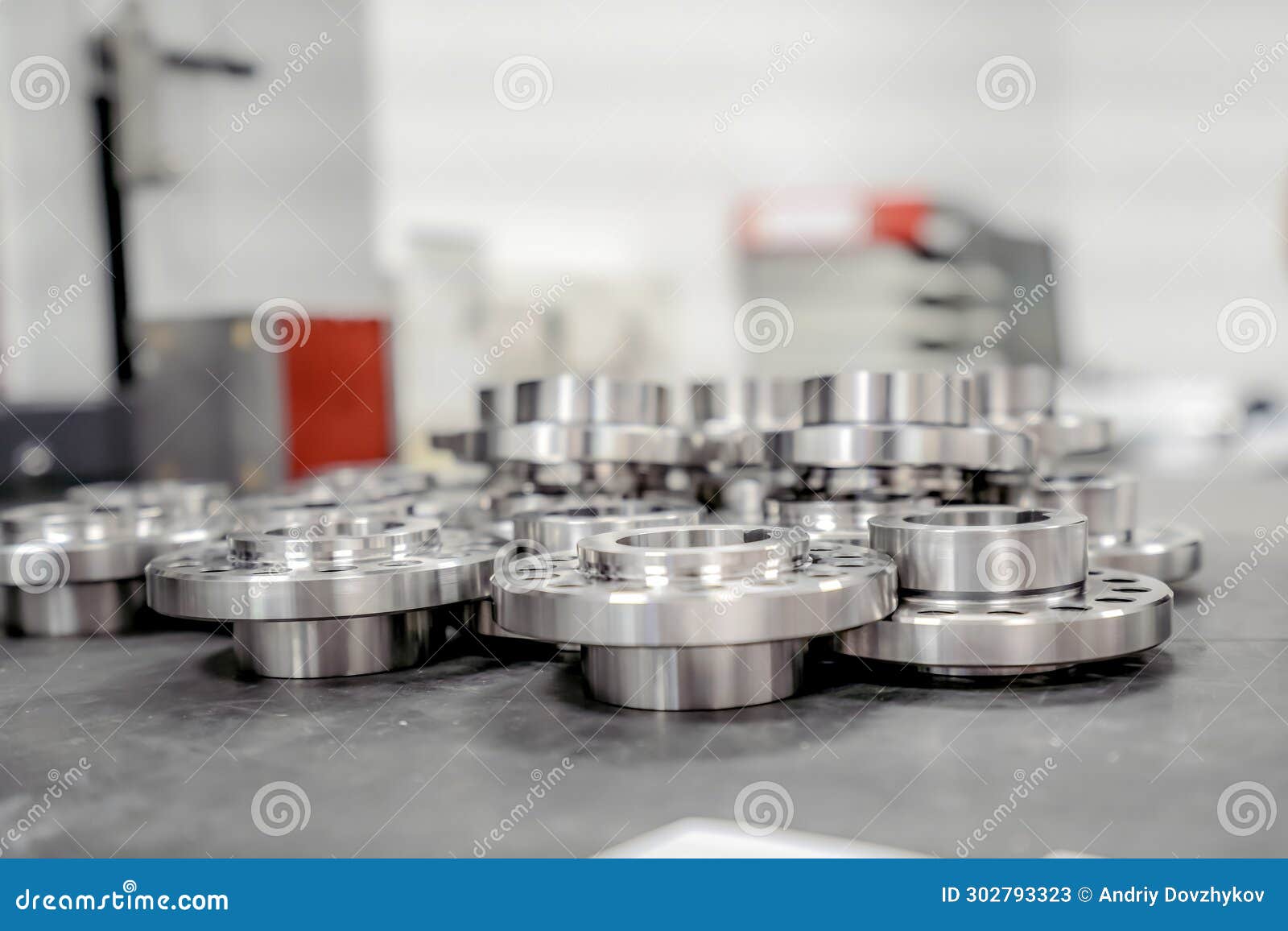 Round Parts with Holes on the Table for Sorting and Sending for ...