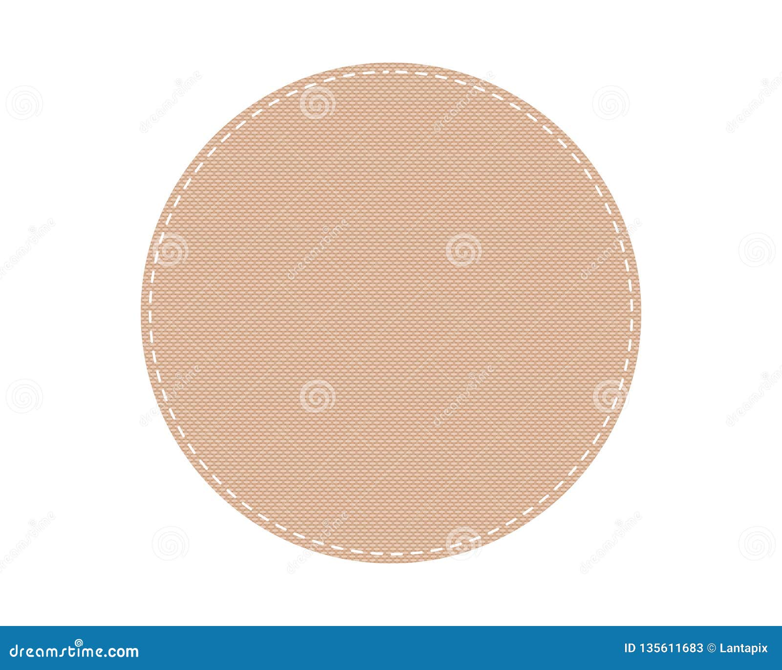 Round patch with stitches stock vector. Illustration of stitching ...