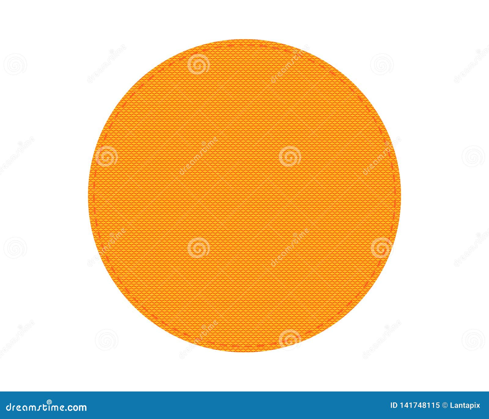 Round patch with stitches stock vector. Illustration of thread - 141748115