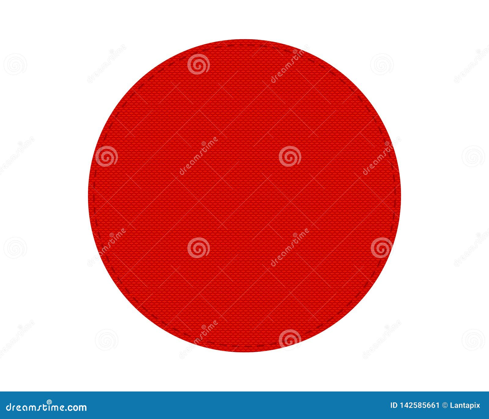 Round patch with stitches stock vector. Illustration of patch - 142585661