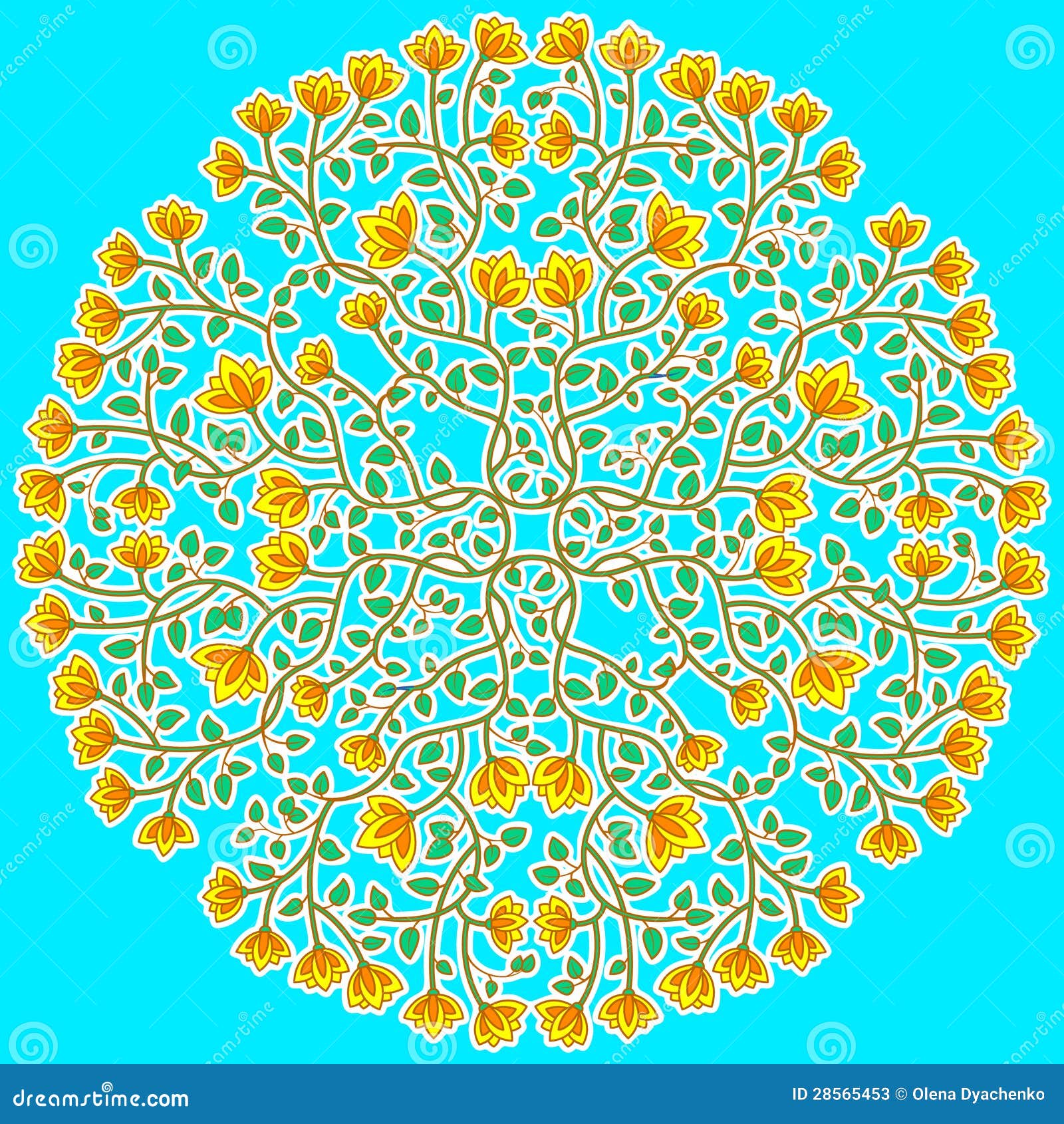 Round pattern stock vector. Illustration of line, element - 28565453