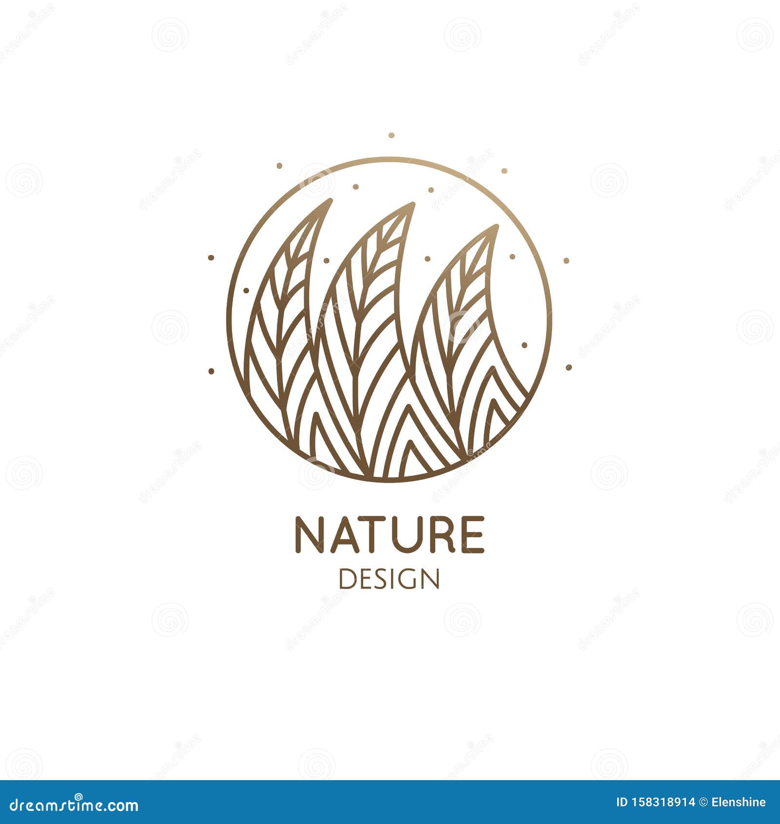 Round Pattern Logo of Forest Stock Vector - Illustration of packaging ...