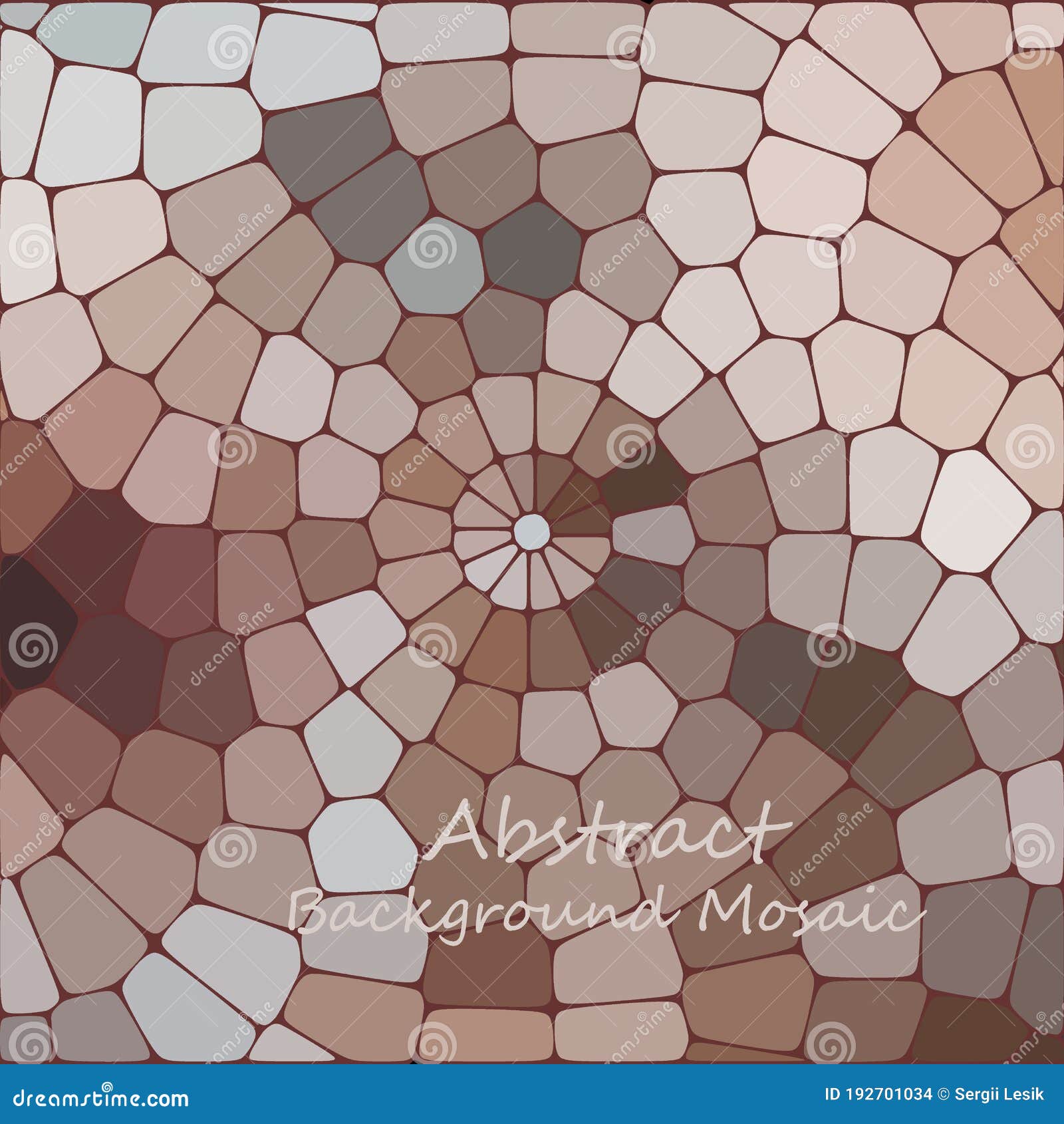 Round Pattern of Paving Slabs. Multi-colored Stone Mosaic Stock Vector ...