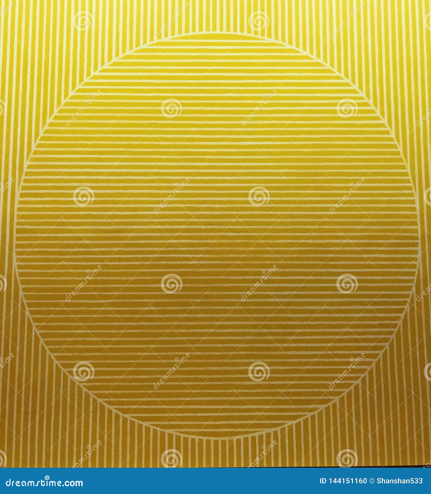 A Round Pattern on Yellow Strips Stock Illustration - Illustration of ...