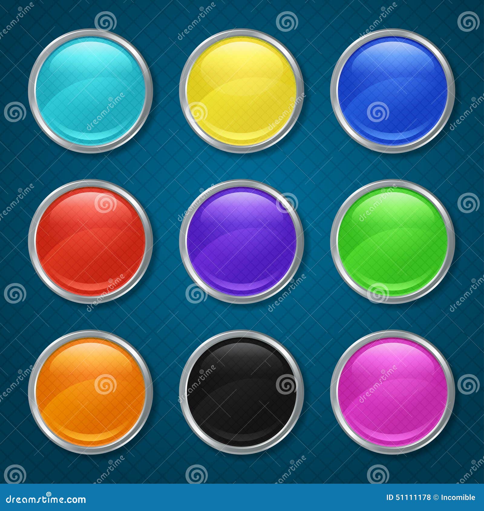 Round Patterned Icons for the App Stock Vector - Illustration of glass ...