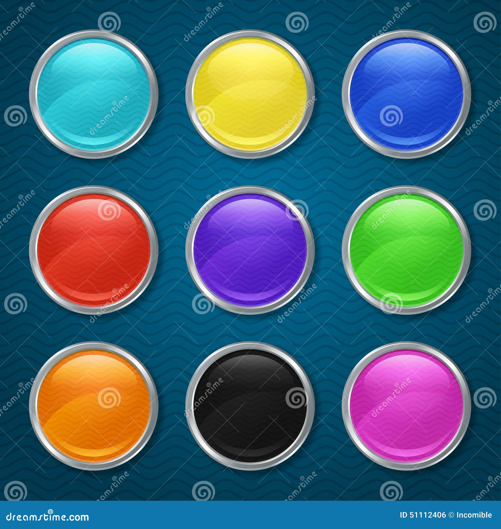 Round Patterned Icons for the App Stock Vector - Illustration of round ...