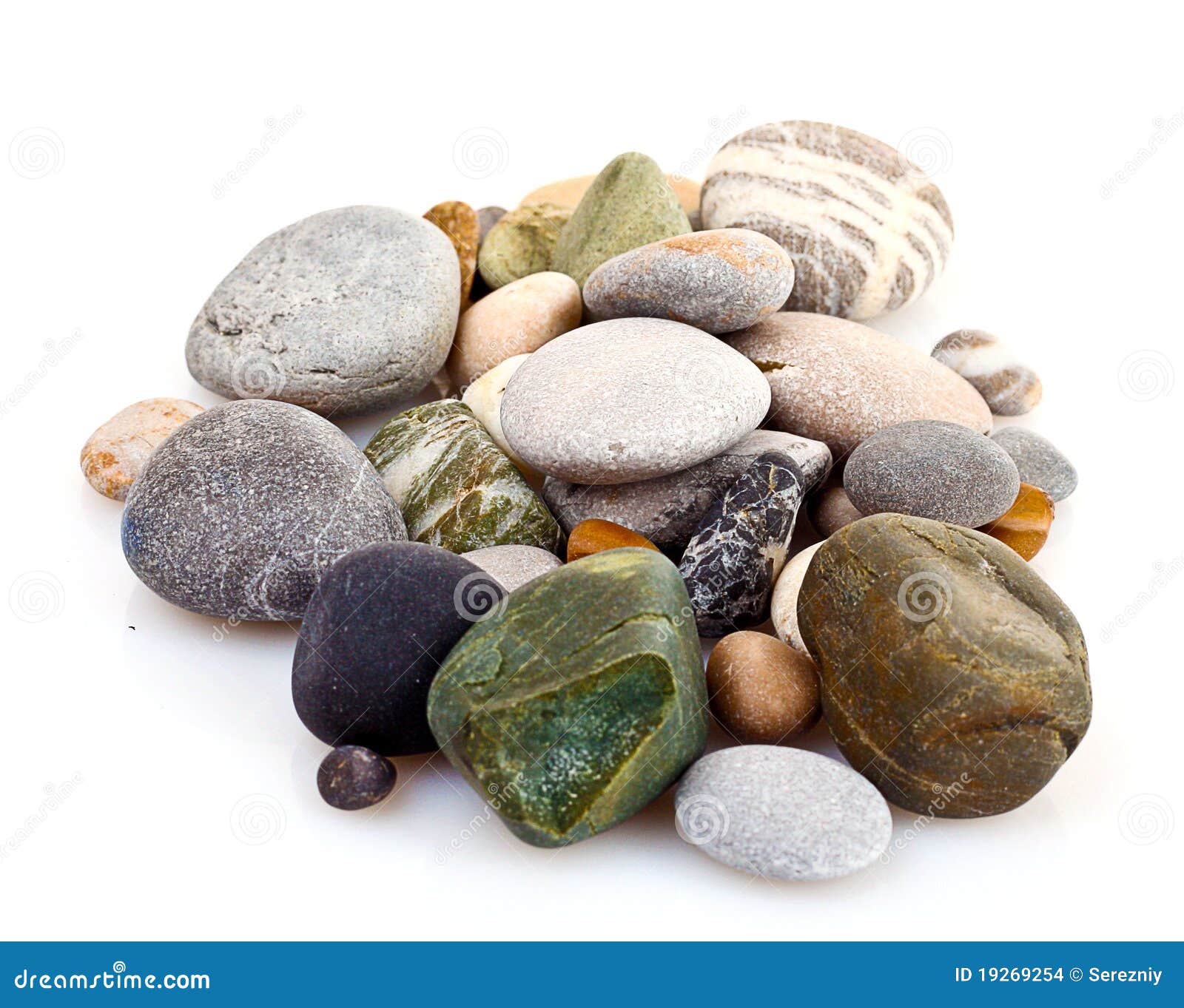 Round Pebble Stones Isolated Stock Photo - Image of outdoor, black ...