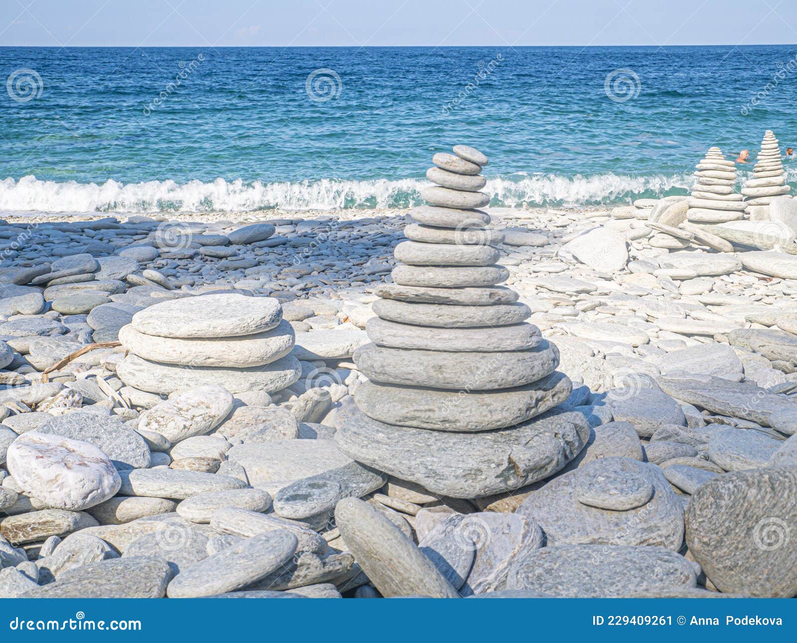 Round Pebbles Beach in Greece. Natural Beauty. Editorial Photo - Image ...