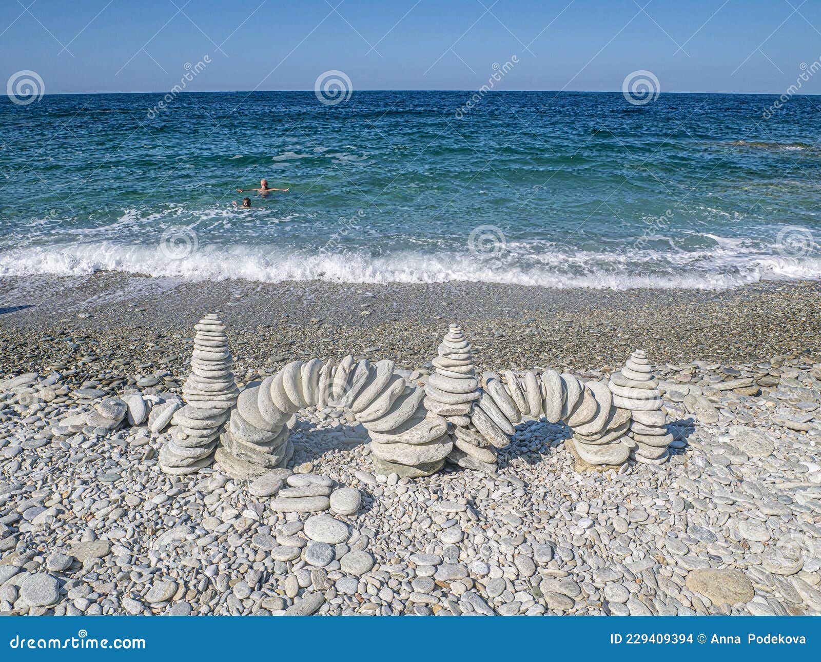 Round Pebbles Beach in Greece. Natural Beauty. Editorial Stock Image ...