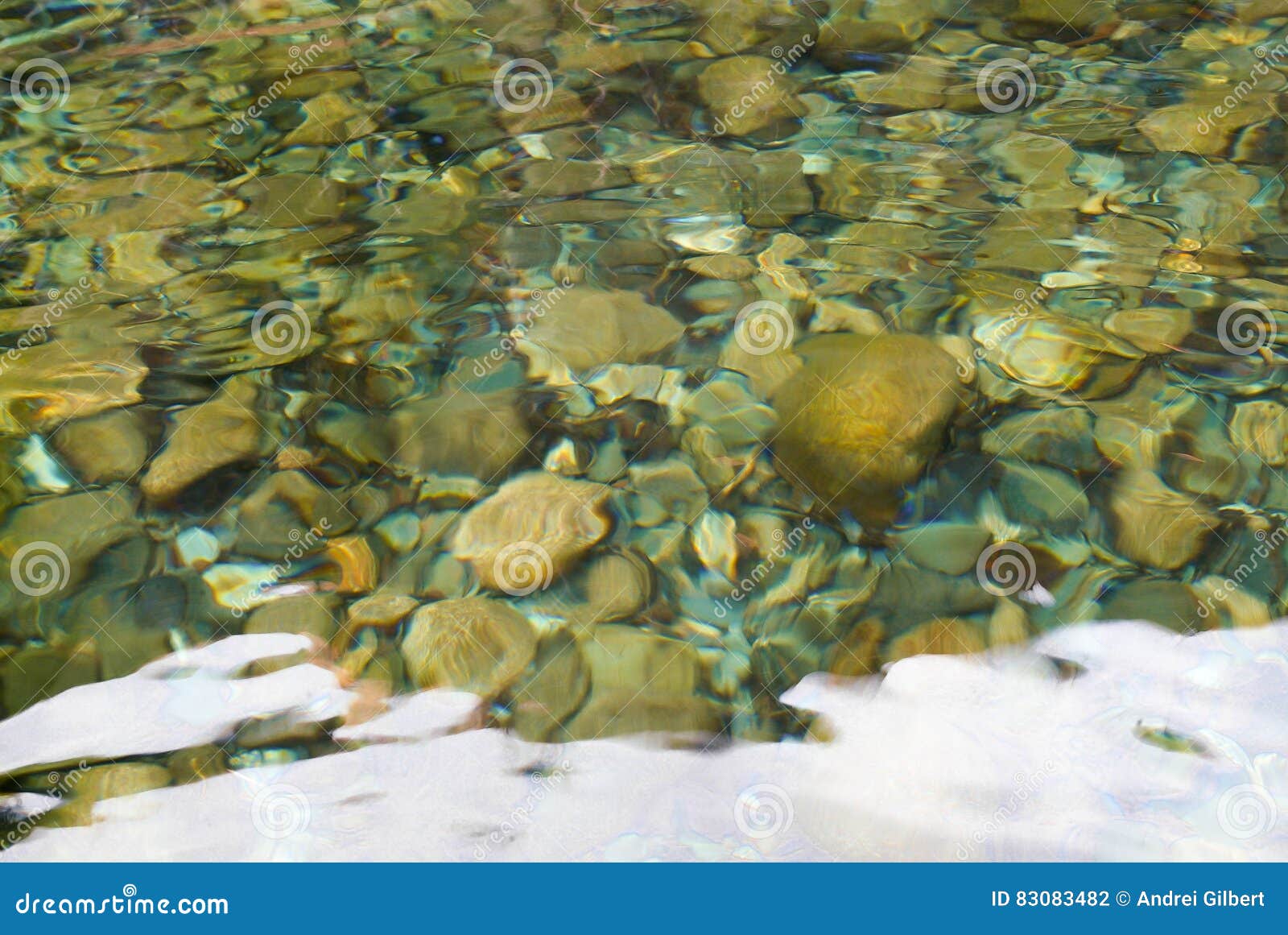 Round Pebbles Under Clear Water Stock Photo - Image of calm, beauty ...