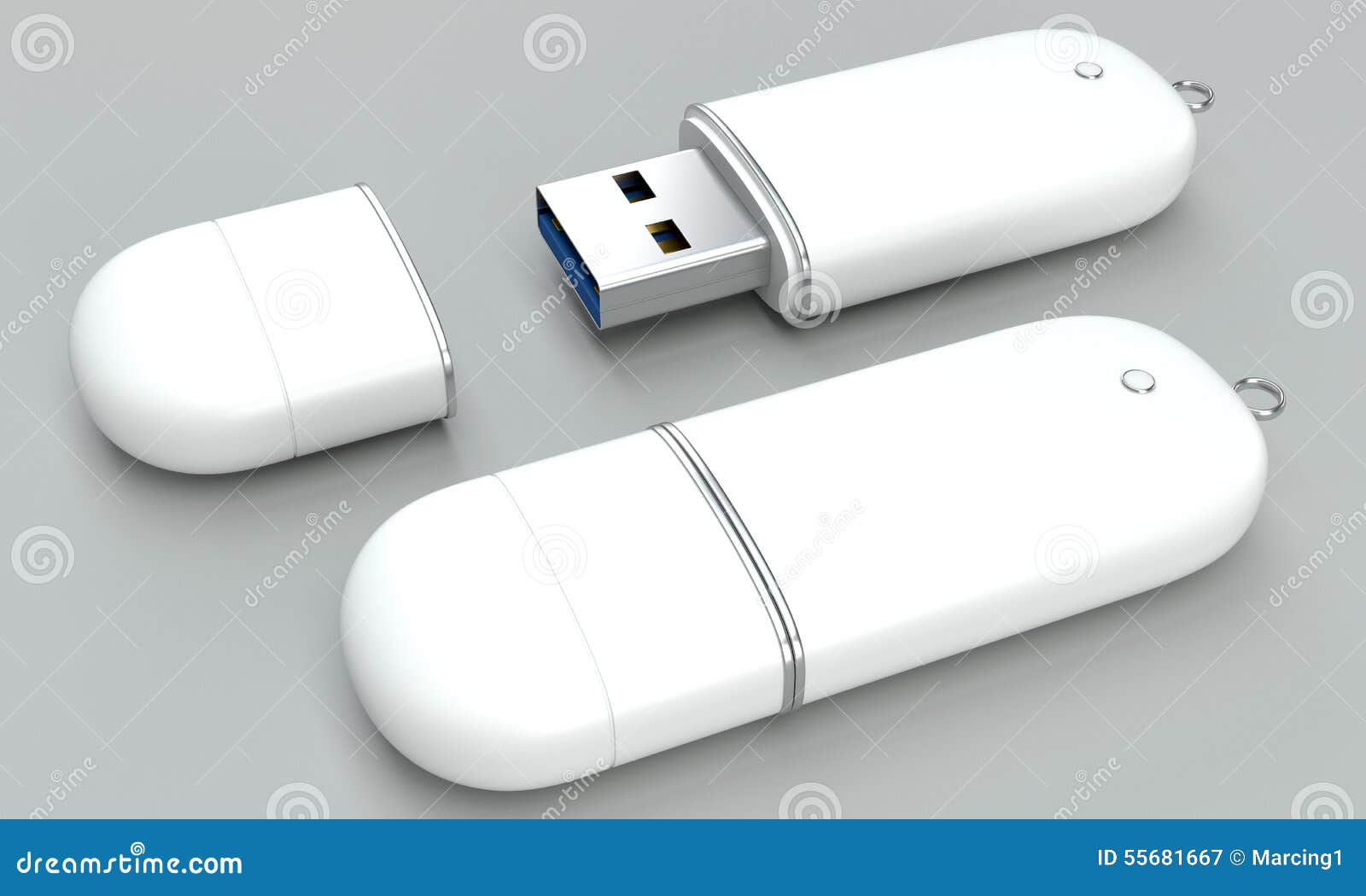Round Pendrive Mockup on Bright Background Stock Illustration ...