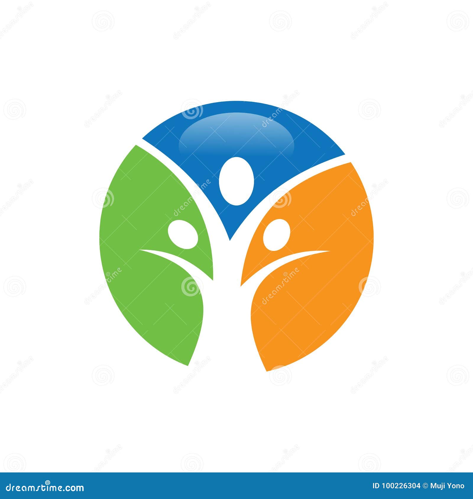 Round people icon logo stock illustration. Illustration of logo - 100226304