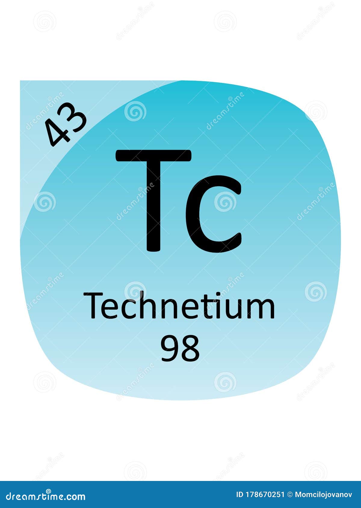 Round Periodic Table Element Symbol of Technetium Stock Vector ...
