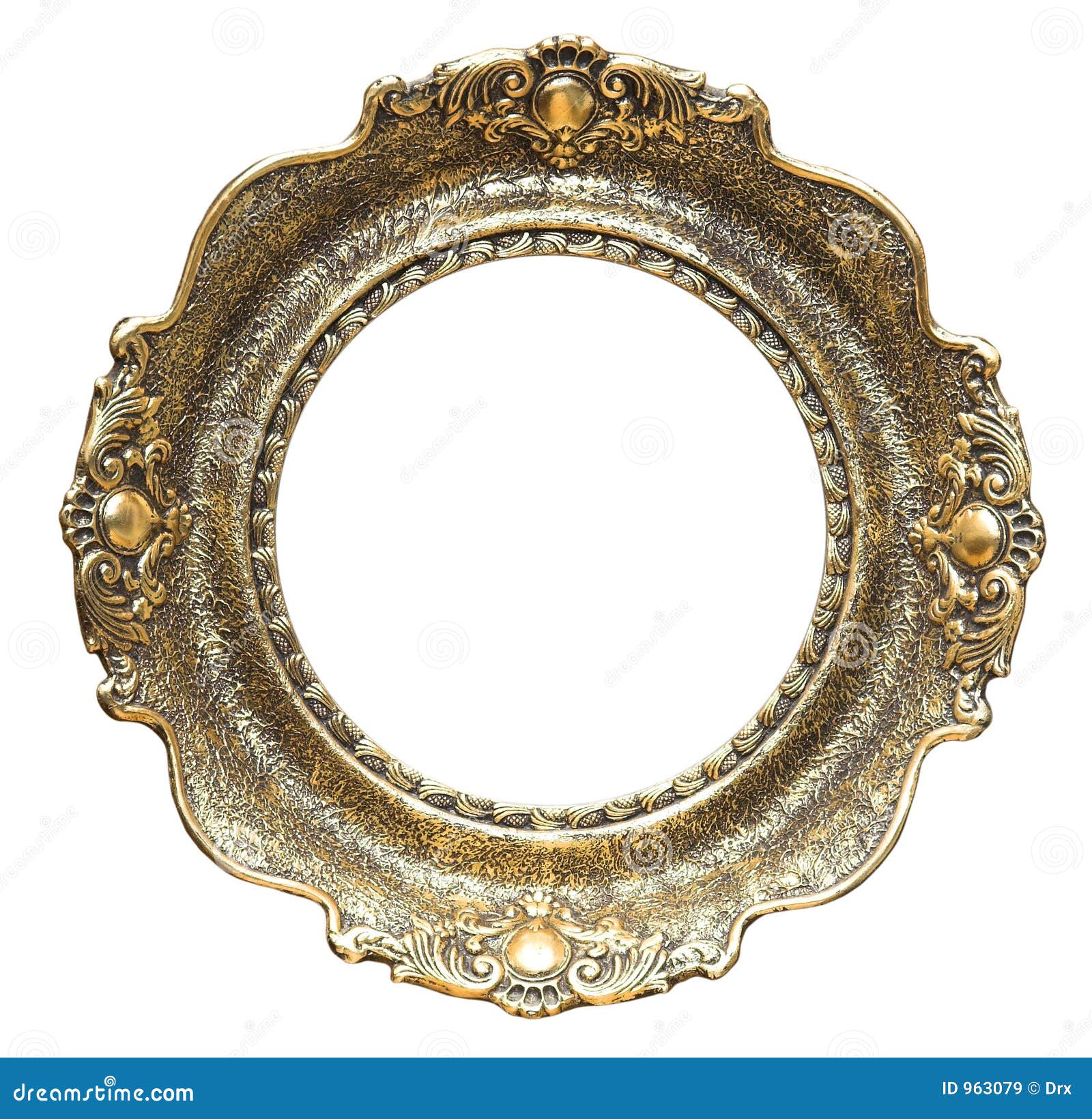 ROUND PICTURE FRAME stock image. Image of painting, empty - 963079