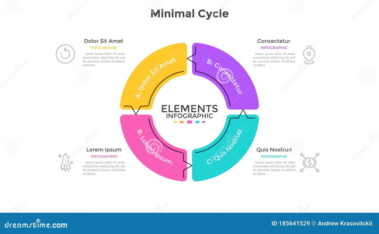 Modern Infographic Vector Template Stock Vector - Illustration of ...