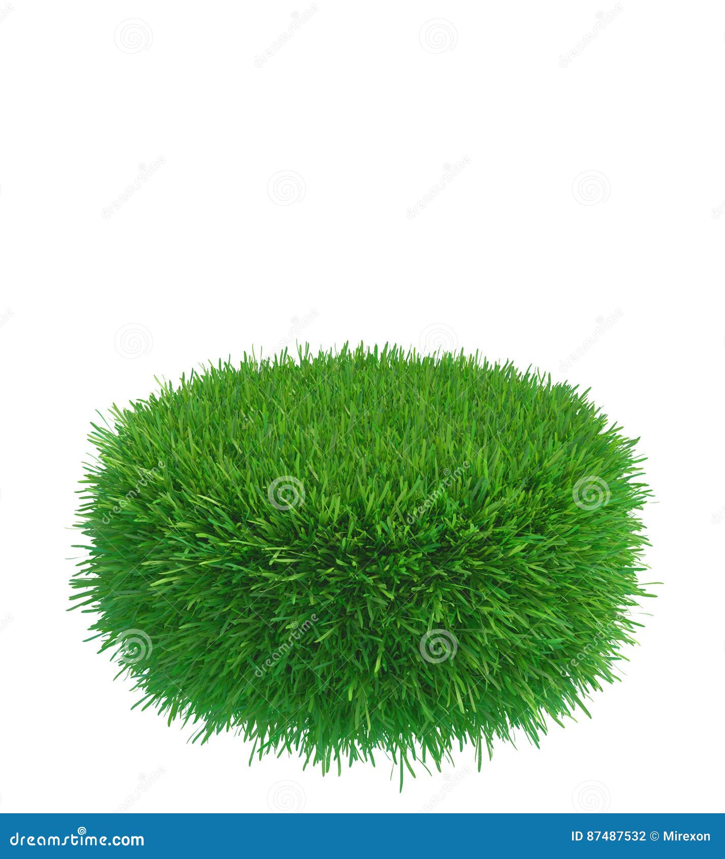 Round Piece of Cropped Grass To Be Installed Stock Illustration ...