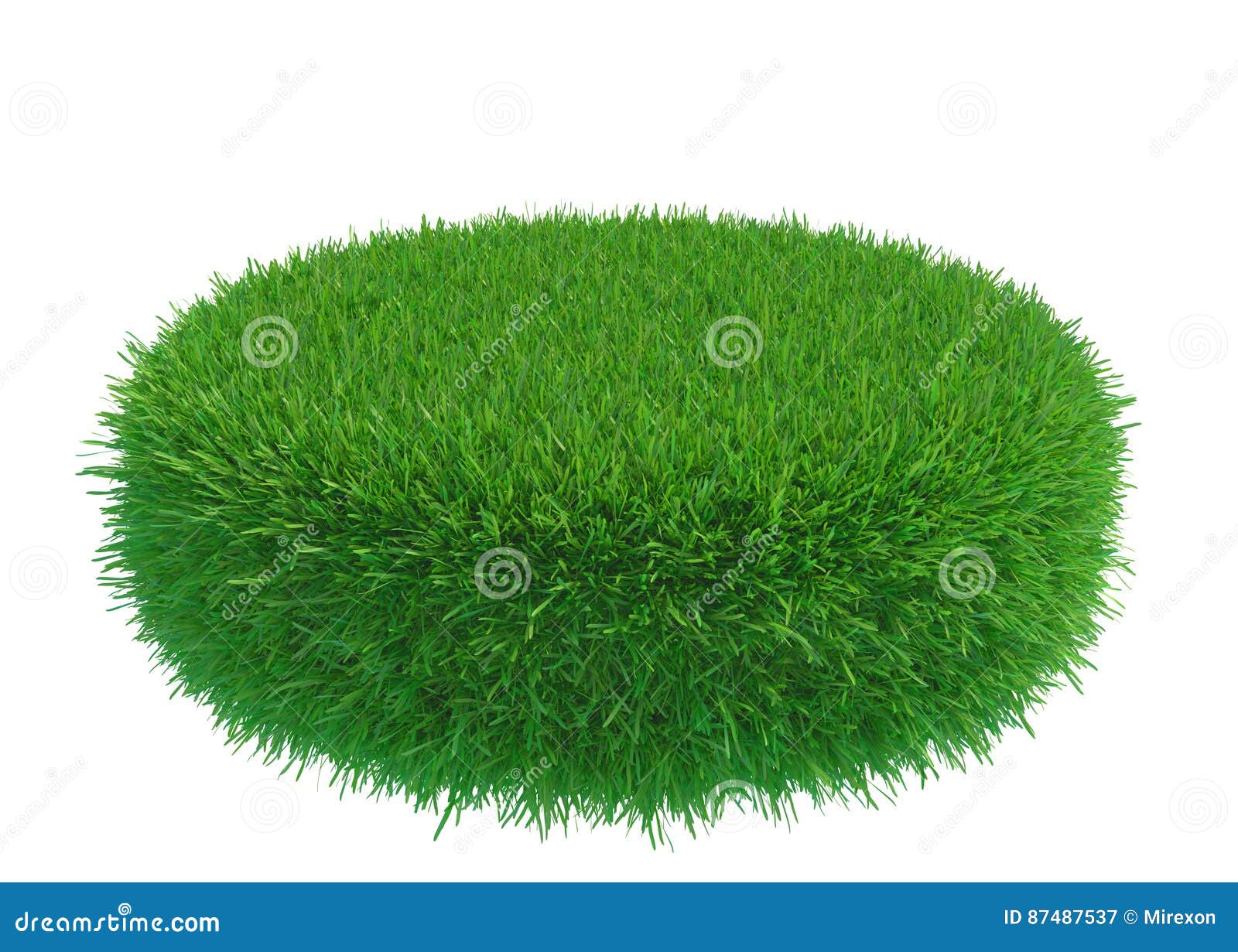 Round Piece of Cropped Grass To Be Installed Stock Illustration ...