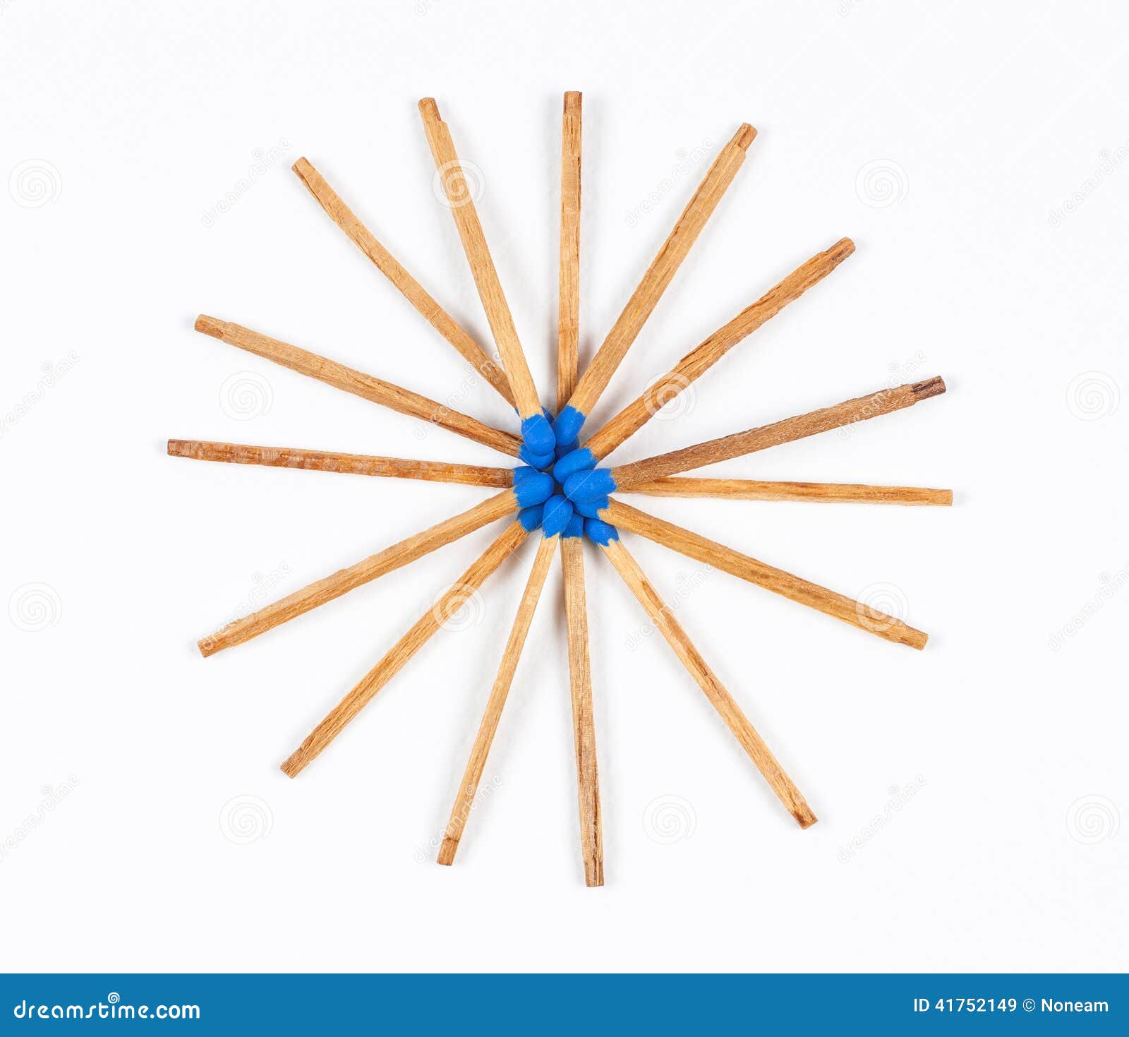 Round Pile of Dark Blue Matchsticks Stock Image - Image of light, match ...