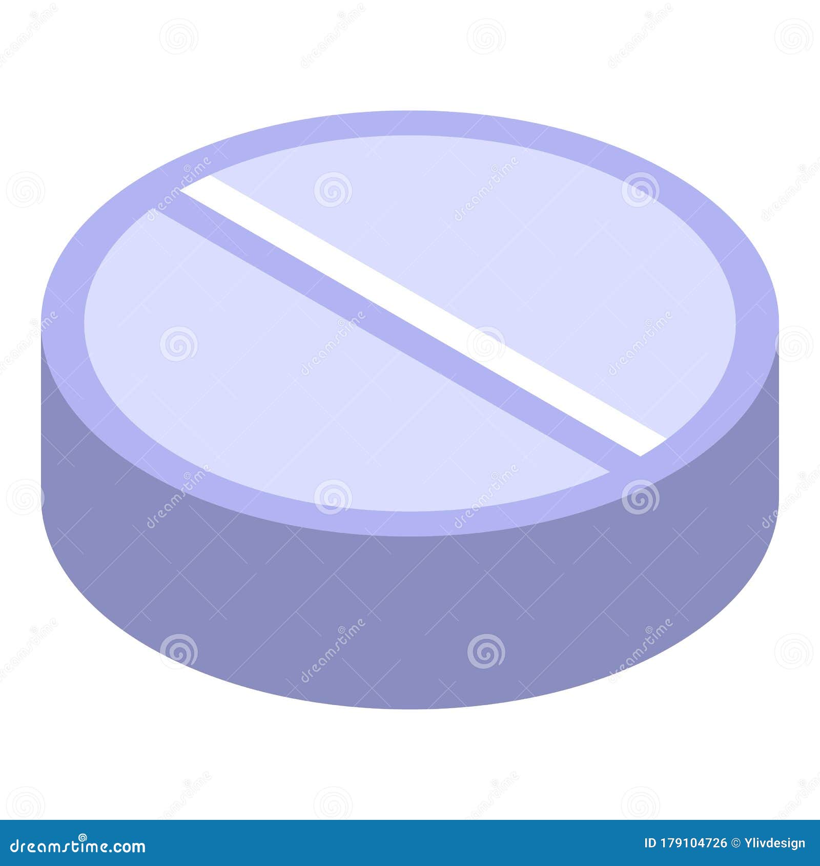 Round Pill Icon, Isometric Style Stock Vector - Illustration of ...