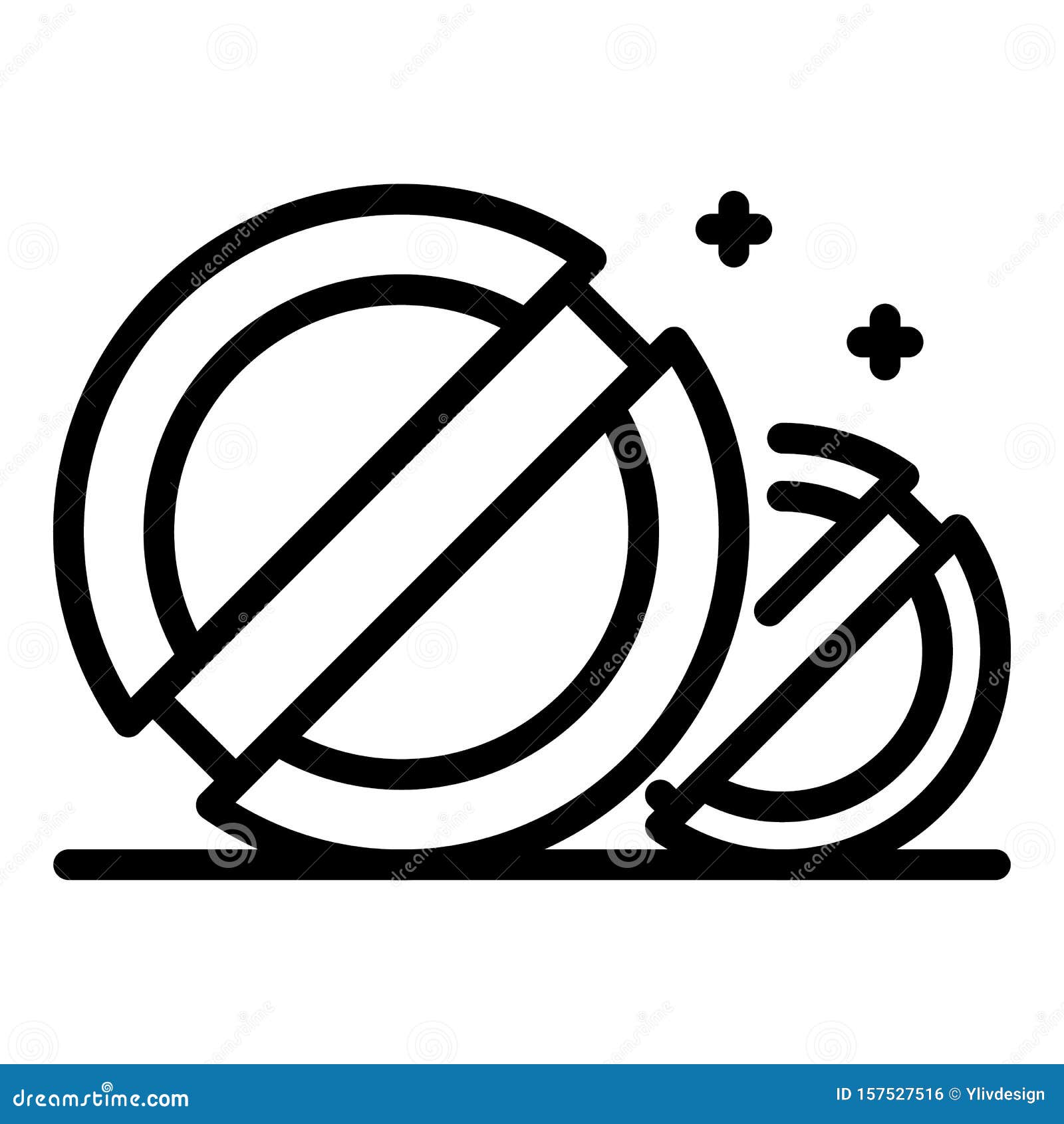 Round Pills Icon, Outline Style Stock Vector - Illustration of health ...