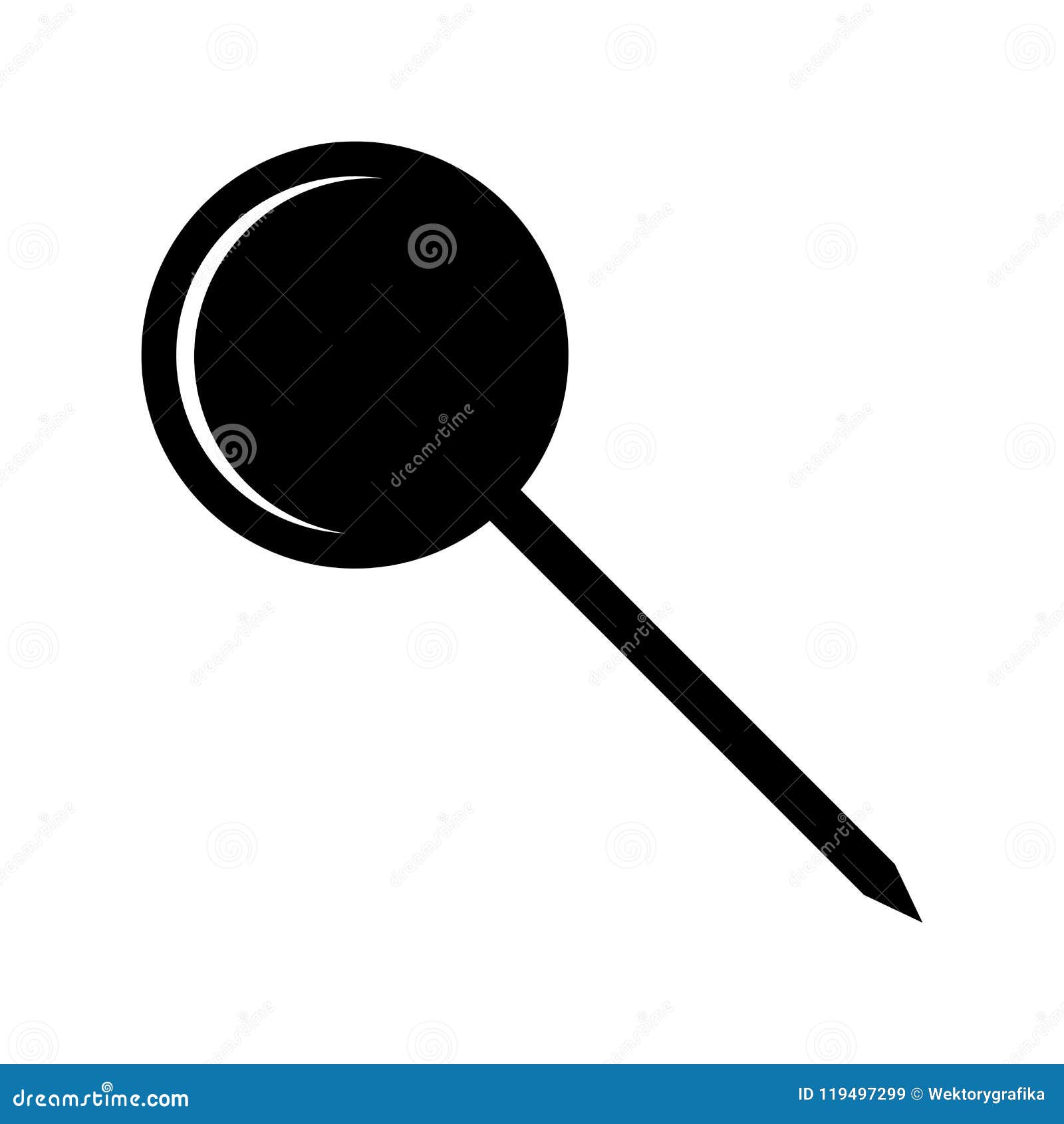 Round Pin Office Vector Design Isolated on White Stock Vector ...