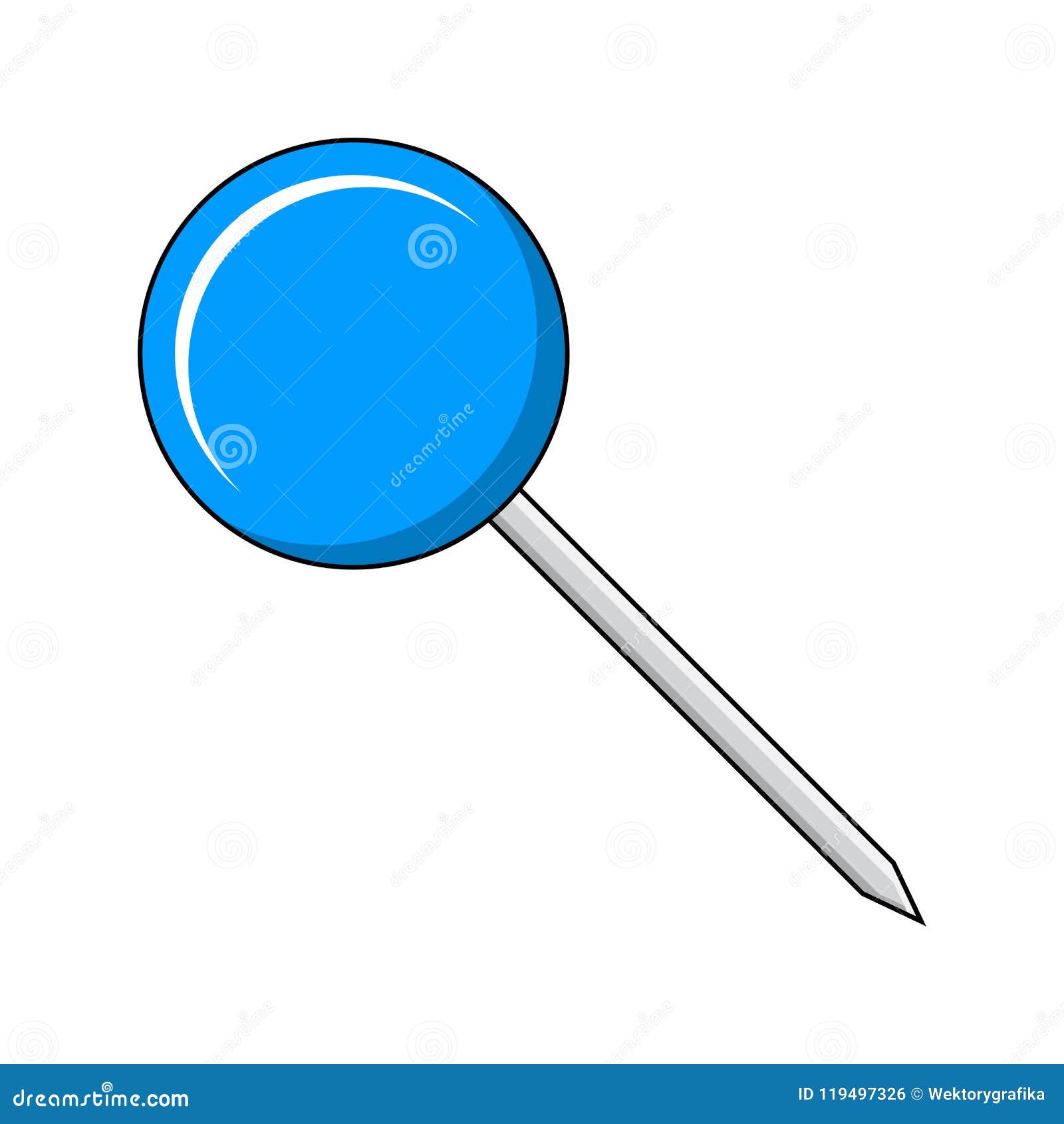 Round Pin Office Vector Design Isolated on White Stock Vector ...