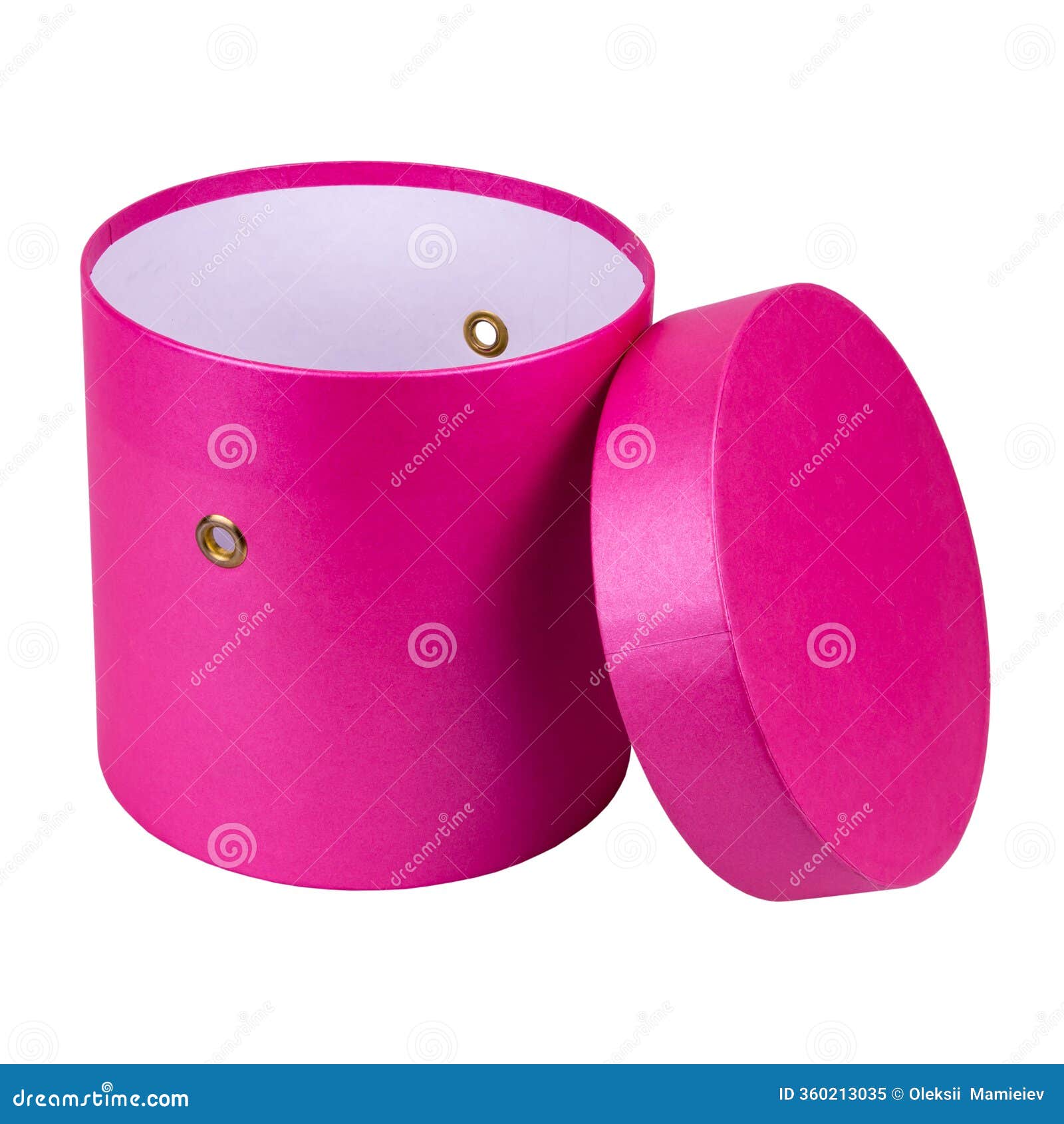 Round, Pink Gift Box with a Gross Stock Image - Image of empty, copy ...