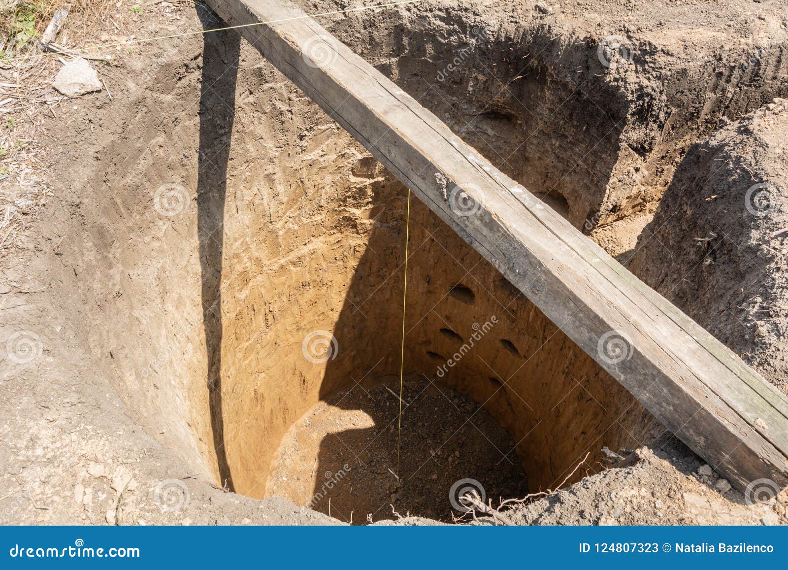 Round Pit for a Septic Tank Stock Image - Image of home, canalization ...