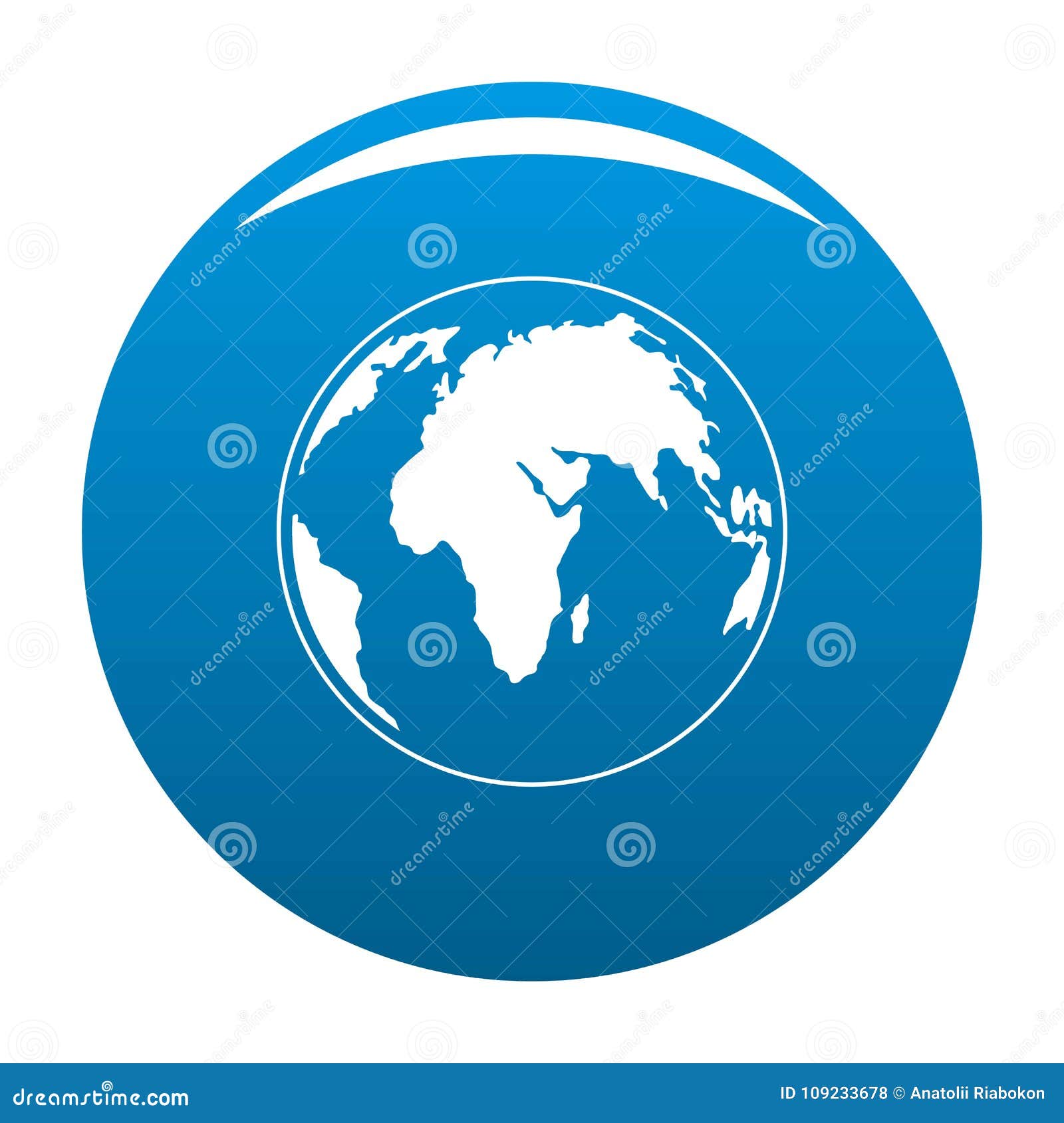 Round Planet Icon Blue Vector Stock Vector - Illustration of tourism ...