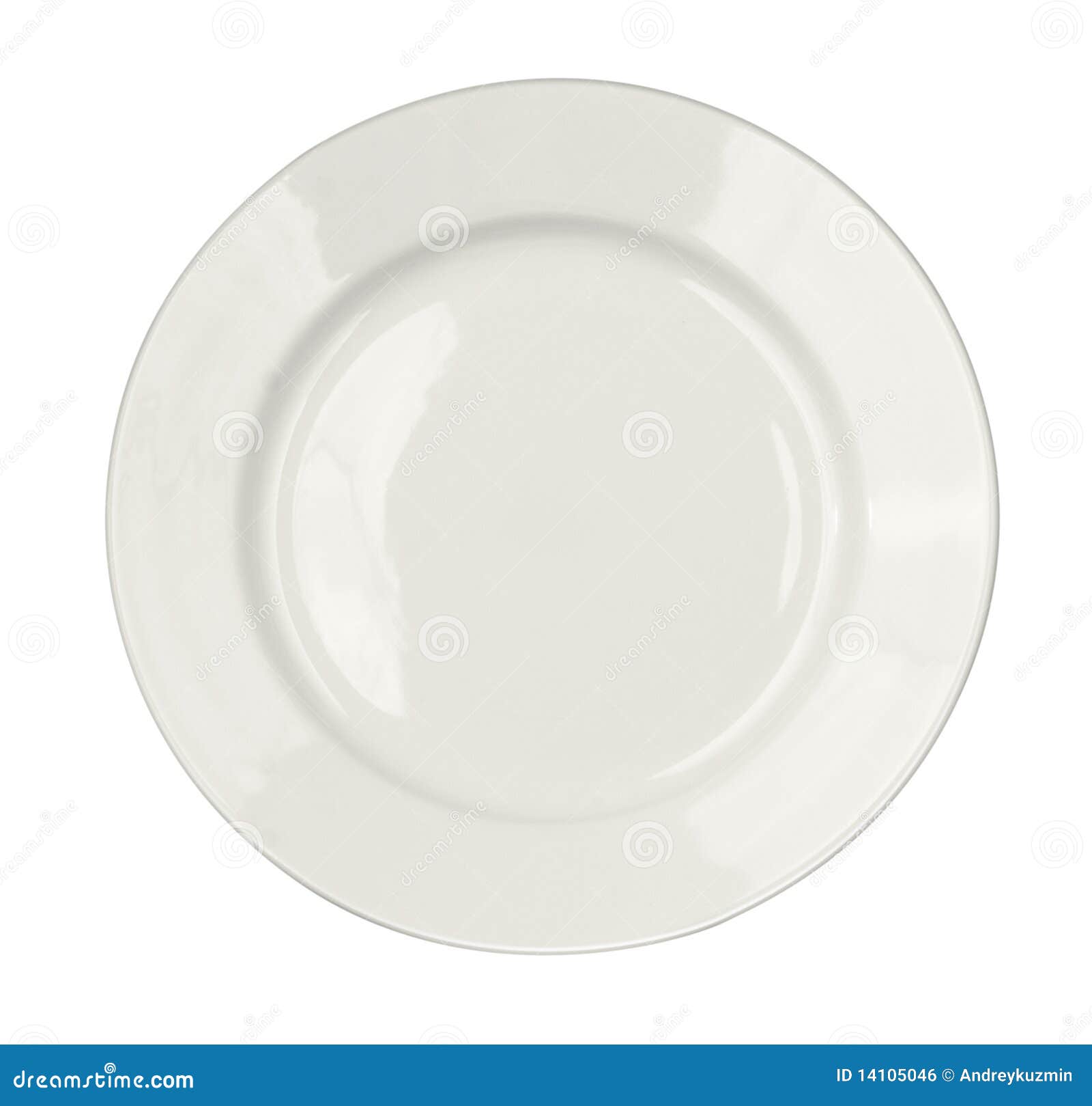 Round Plate Isolated Top View Royalty Free Stock Image - Image: 14105046