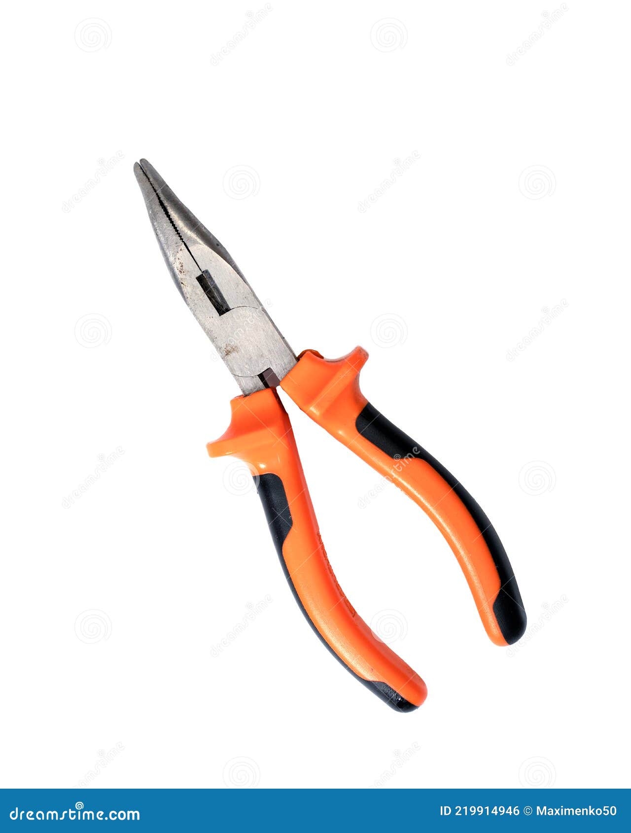 Round Pliers Hand Tool Isolated on White Stock Photo - Image of ...