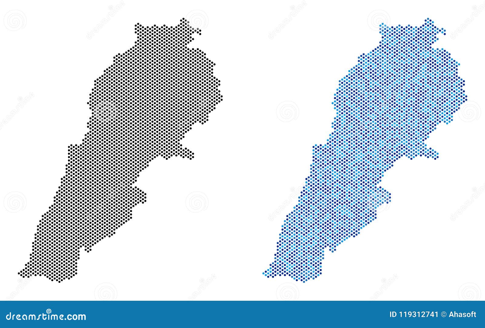 Dotted Lebanon Map Abstractions Stock Vector - Illustration of vector ...