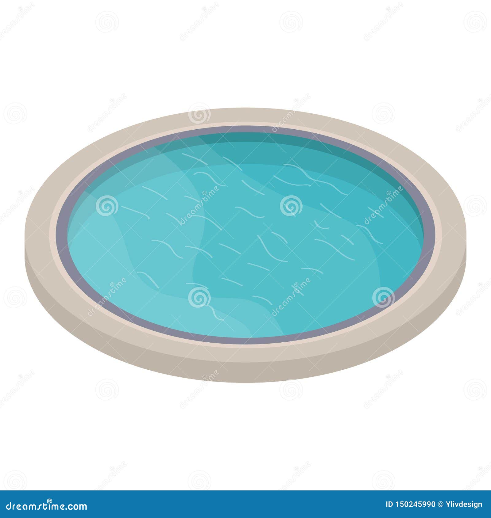Round Pool Icon, Isometric Style Stock Vector - Illustration of summer ...
